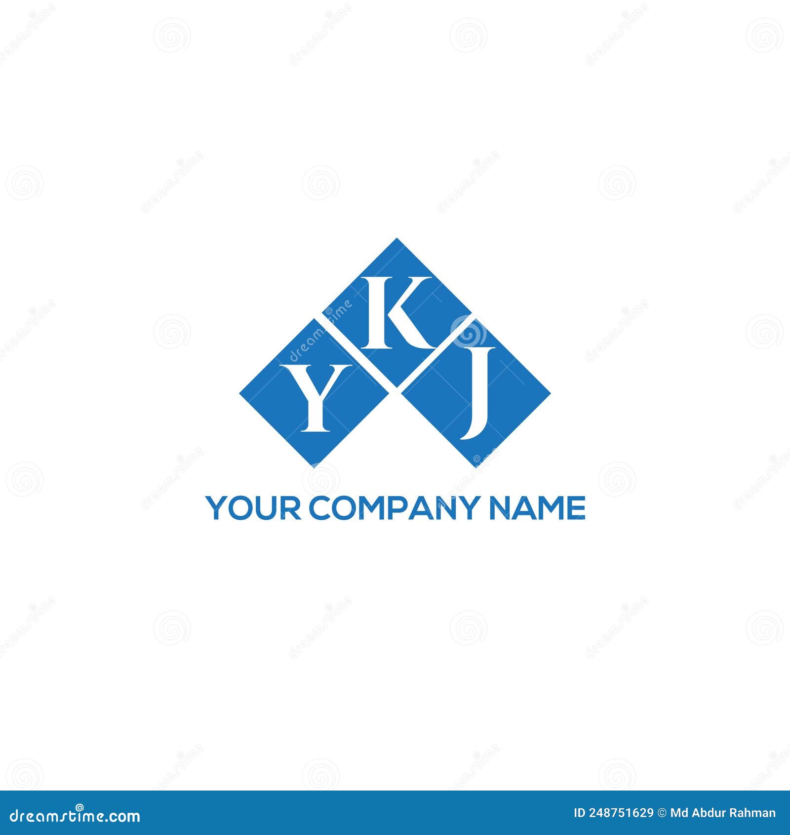 YKJ Letter Logo Design on WHITE Background. YKJ Creative Initials ...