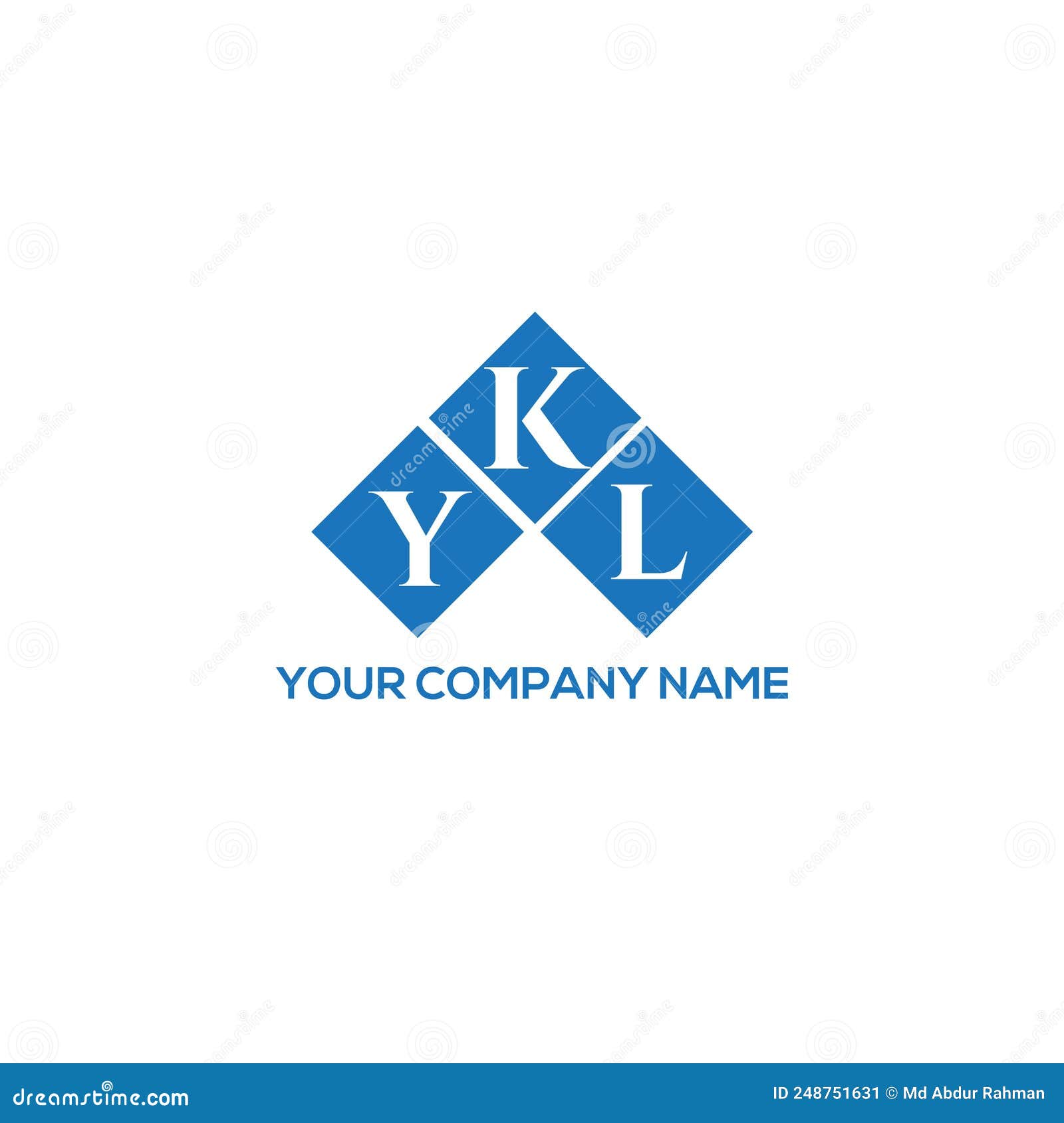 YKL Letter Logo Design on WHITE Background. YKL Creative Initials ...