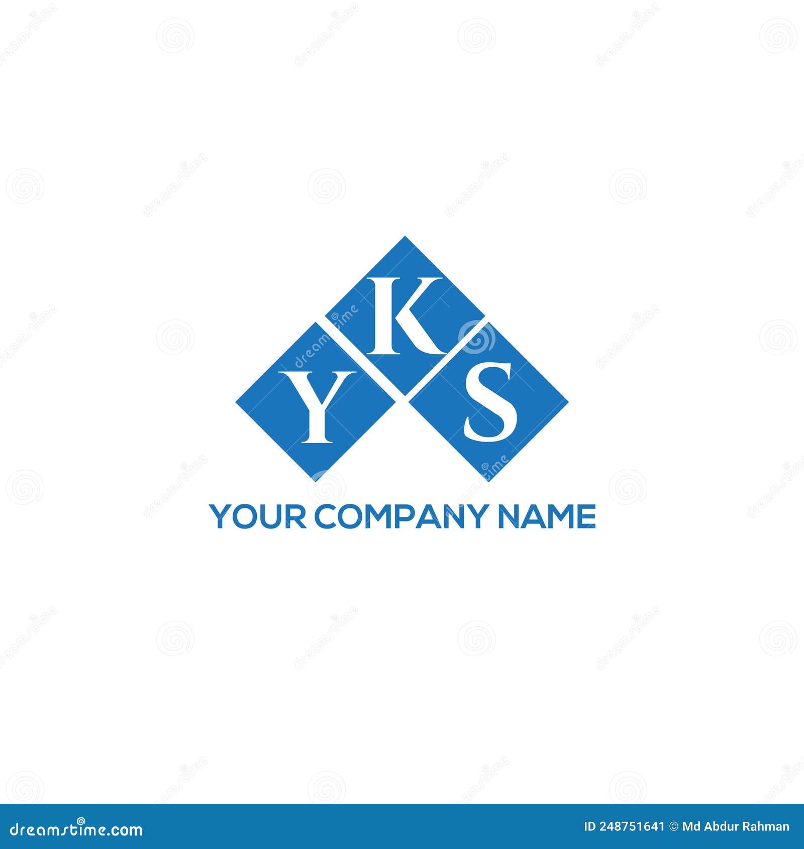 YKS Letter Logo Design on WHITE Background. YKS Creative Initials ...
