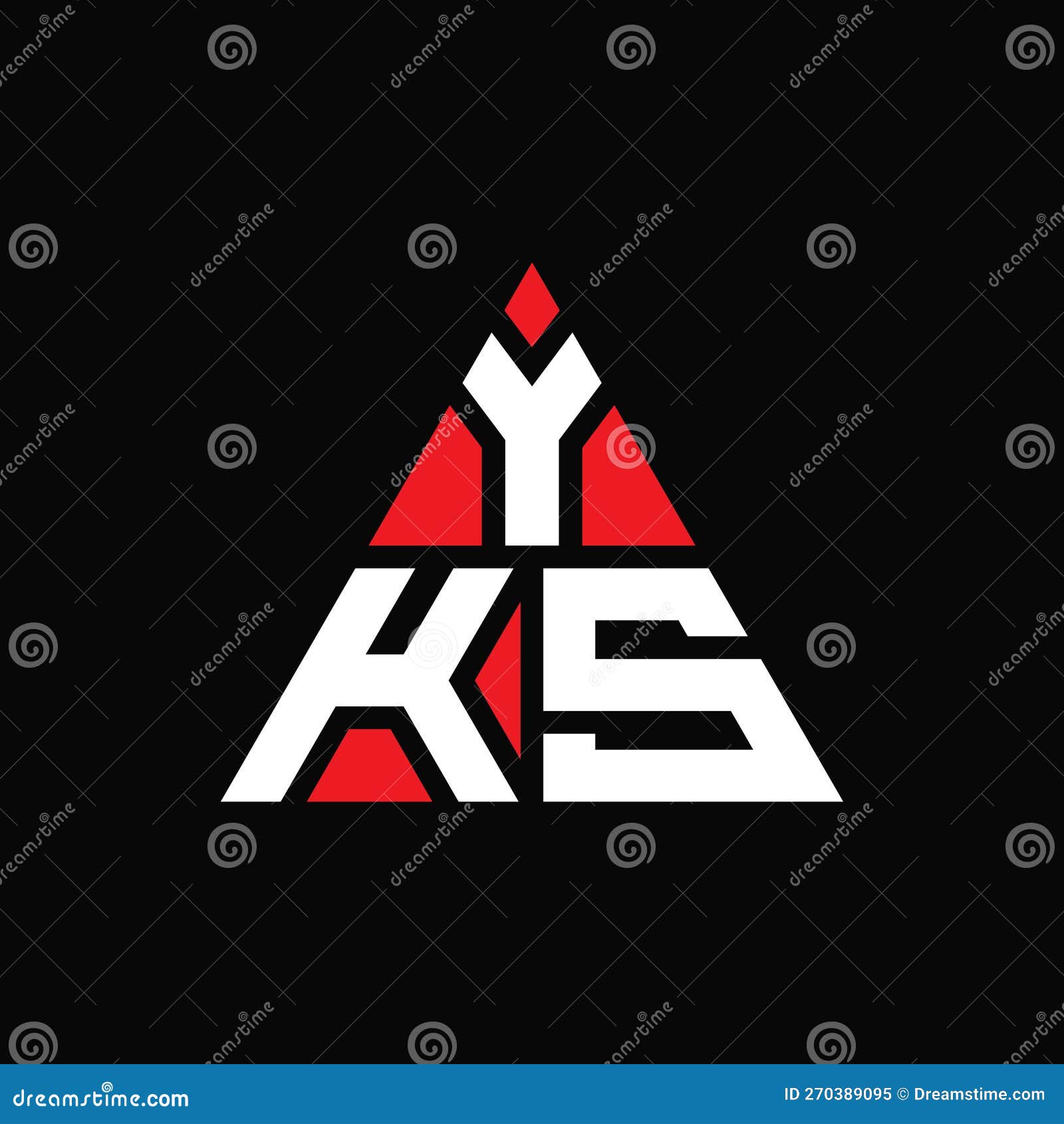 YKS Triangle Letter Logo Design with Triangle Shape. YKS Triangle Logo ...