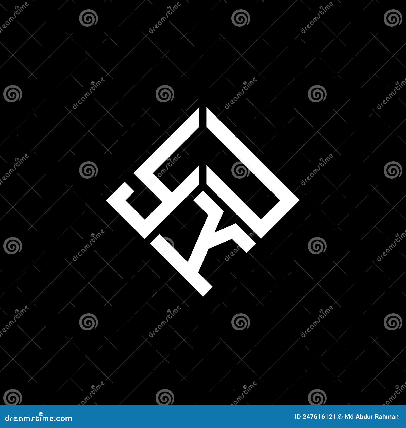 YKU Letter Logo Design on Black Background. YKU Creative Initials ...