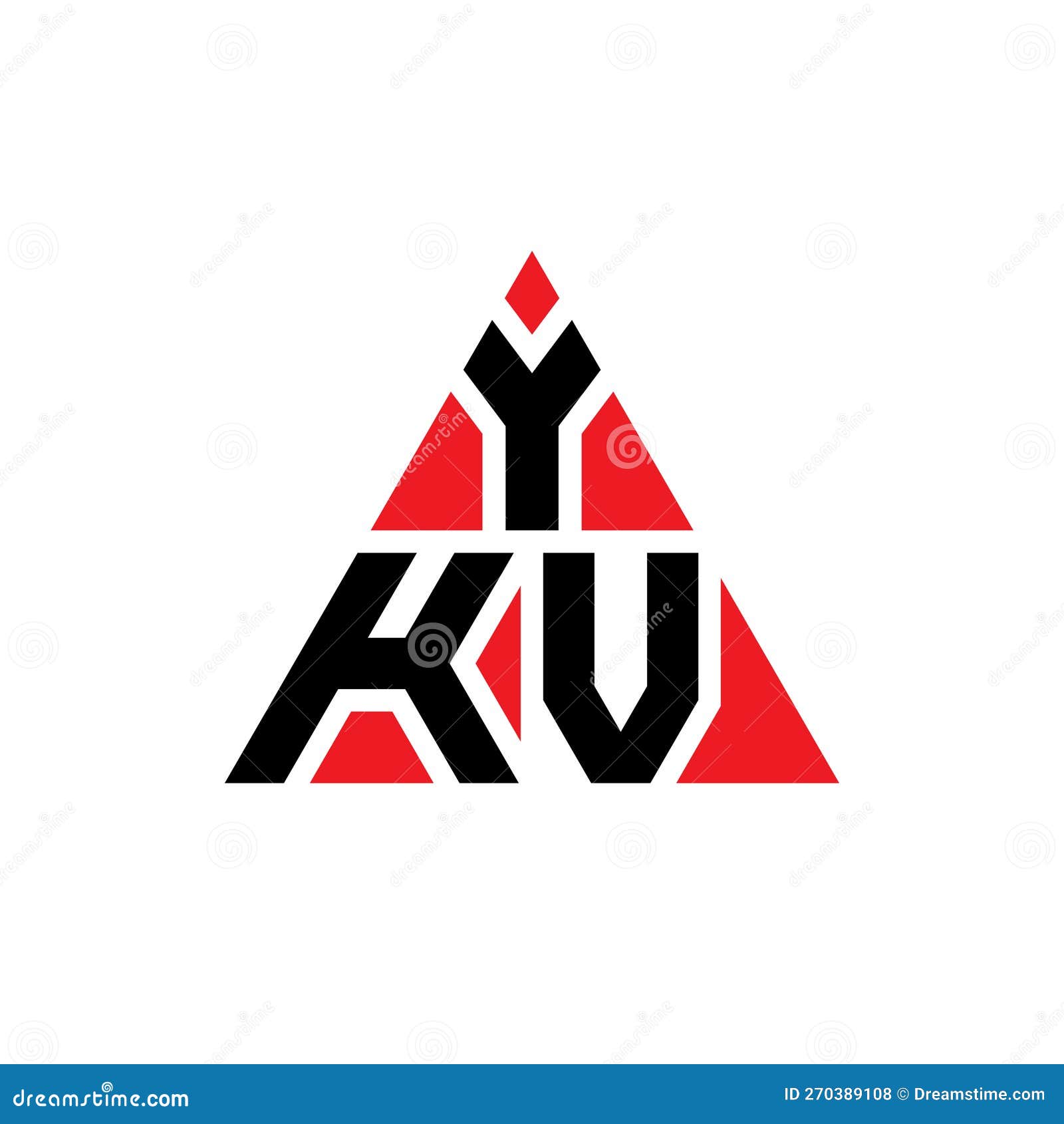 YKV Triangle Letter Logo Design with Triangle Shape. YKV Triangle Logo ...