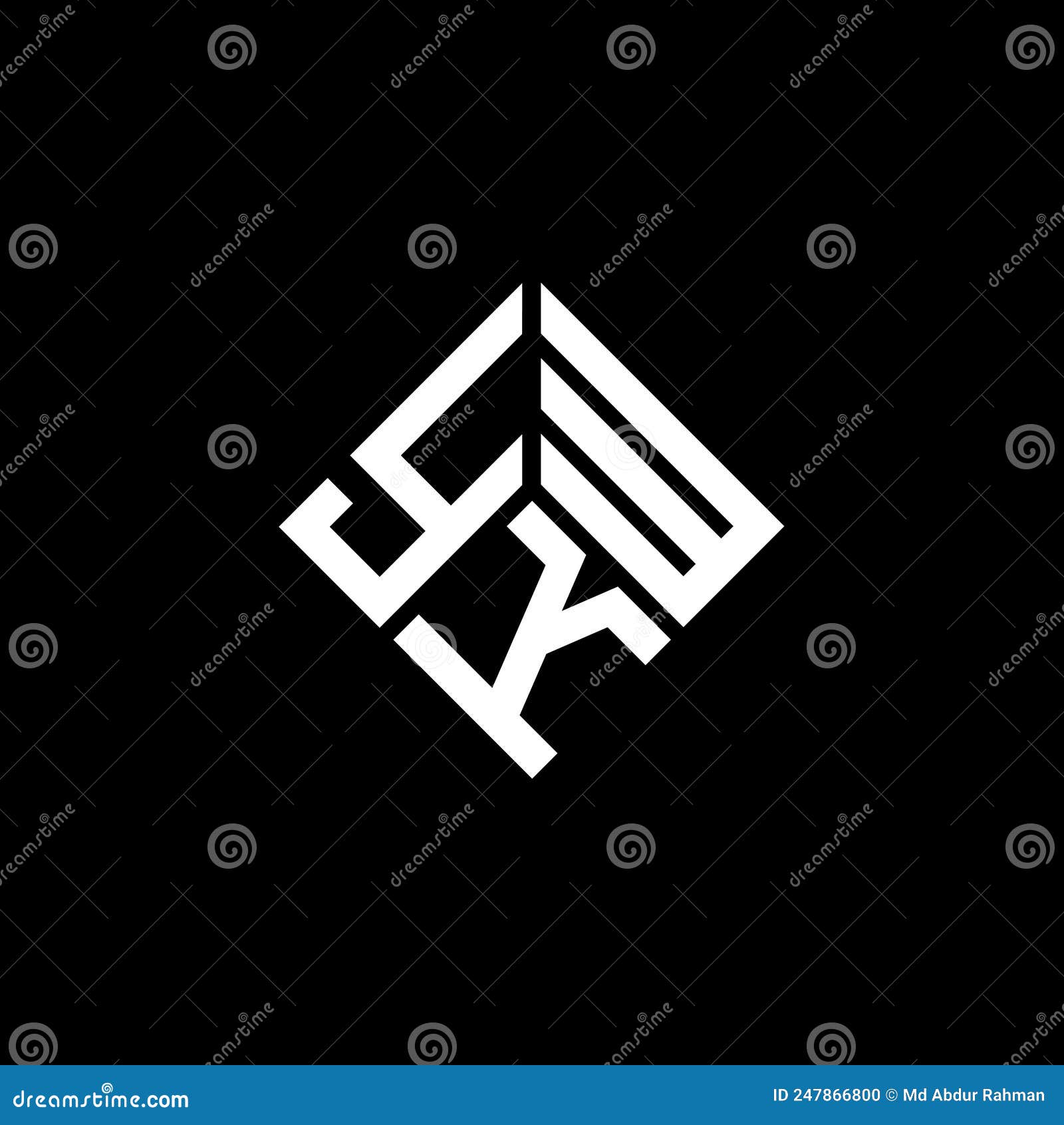 YKW Letter Logo Design on Black Background. YKW Creative Initials ...