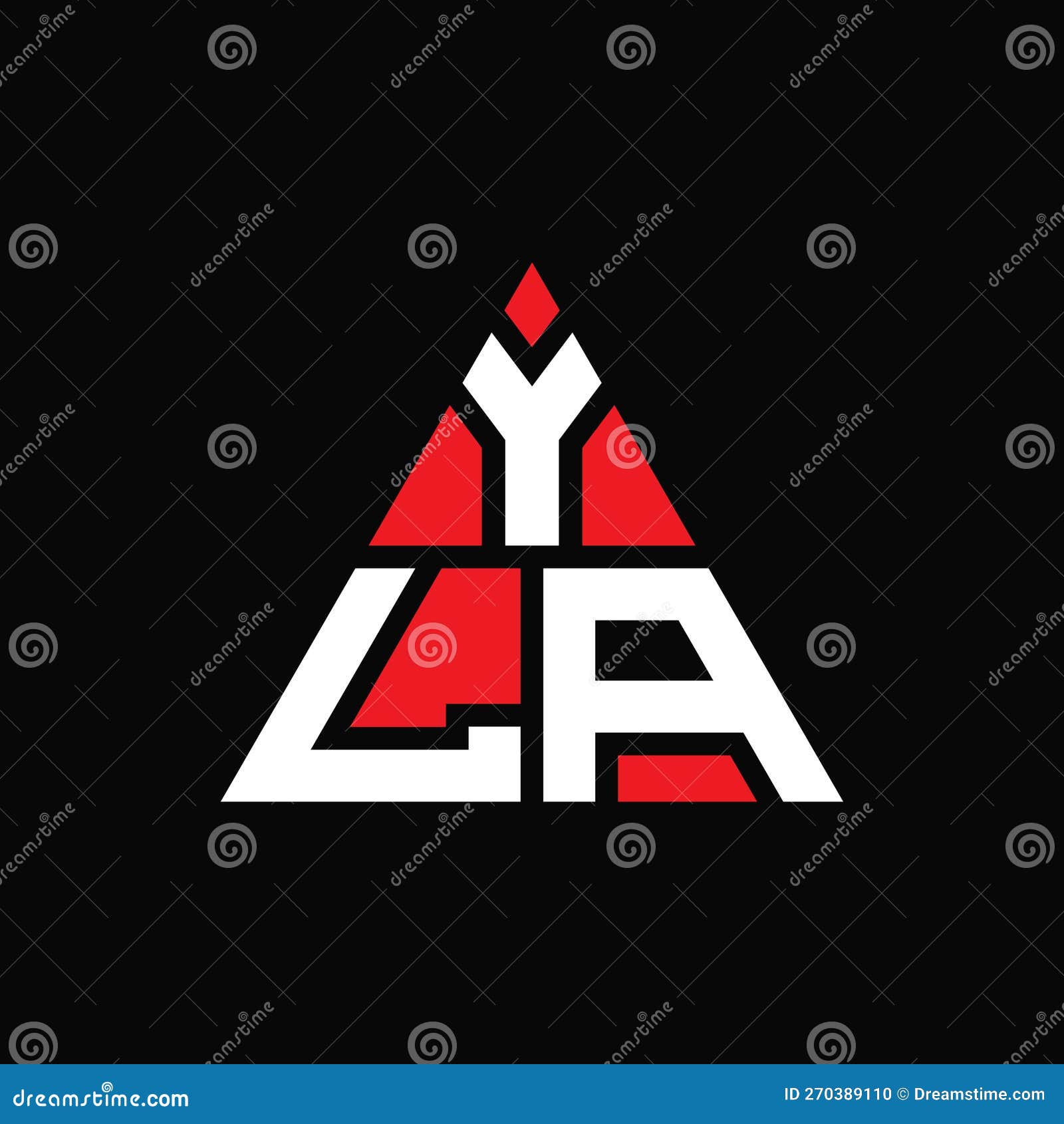 YLA Triangle Letter Logo Design with Triangle Shape. YLA Triangle Logo ...