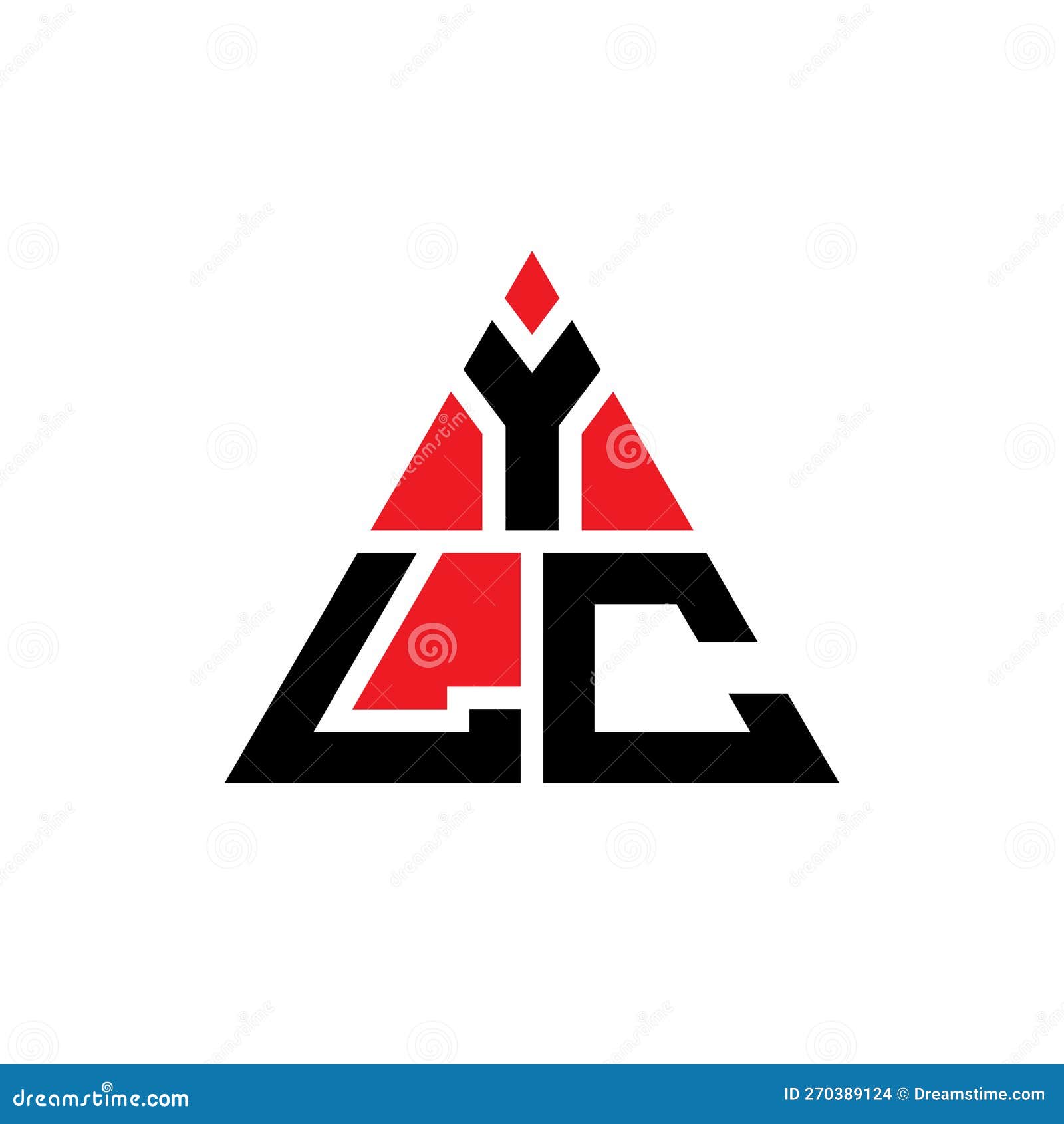 YLC Triangle Letter Logo Design with Triangle Shape. YLC Triangle Logo ...