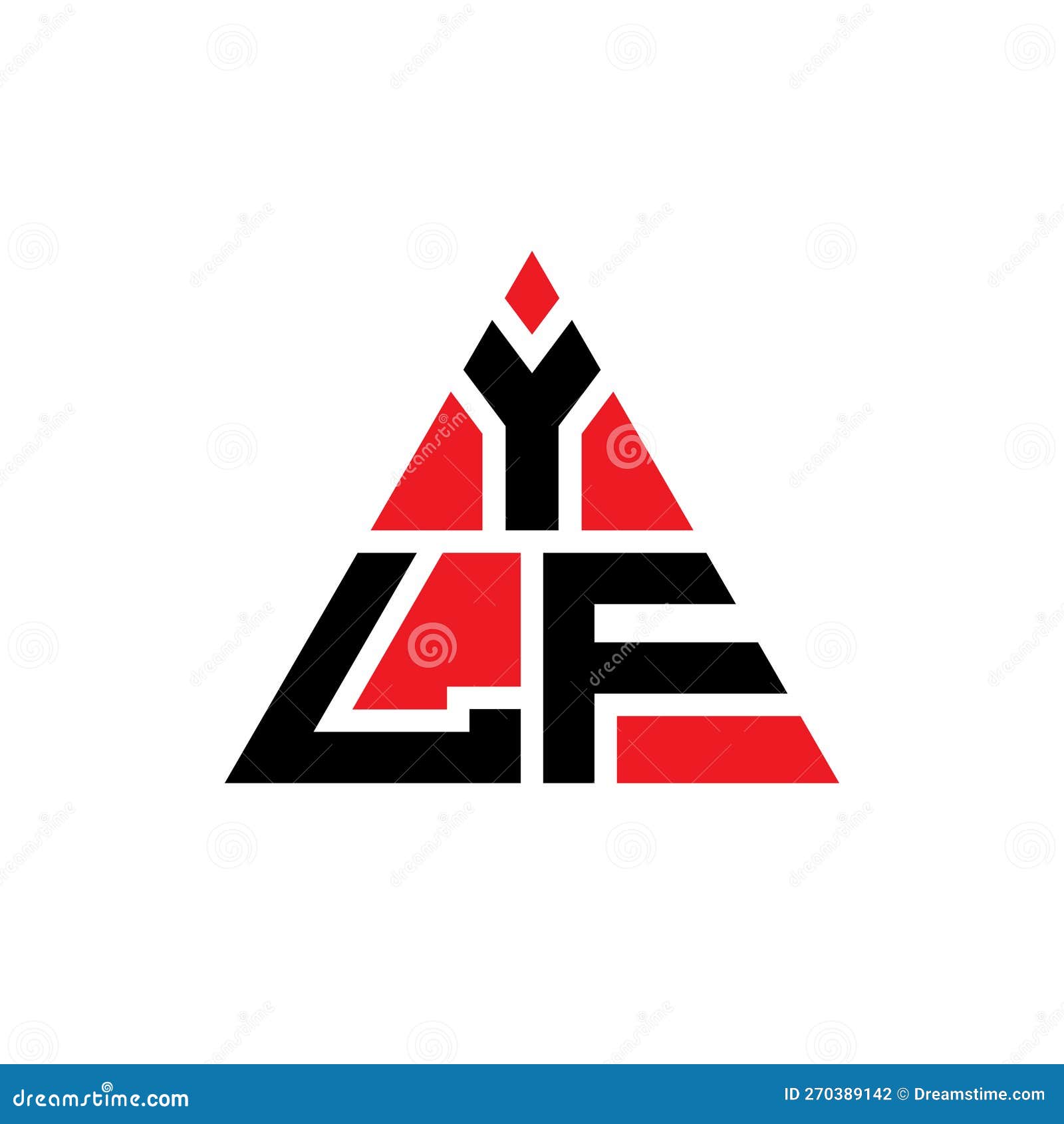YLF Triangle Letter Logo Design with Triangle Shape. YLF Triangle Logo ...