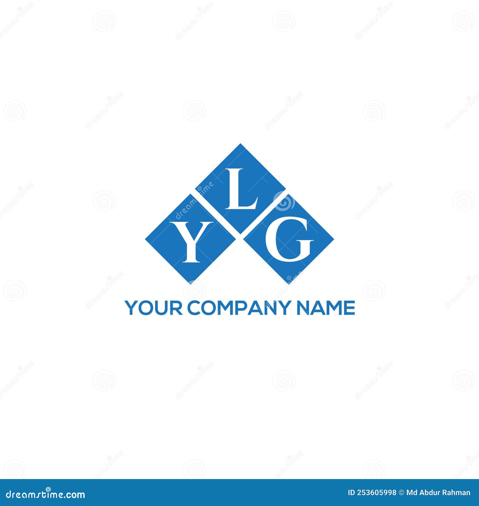 YLG Letter Logo Design on WHITE Background. YLG Creative Initials ...