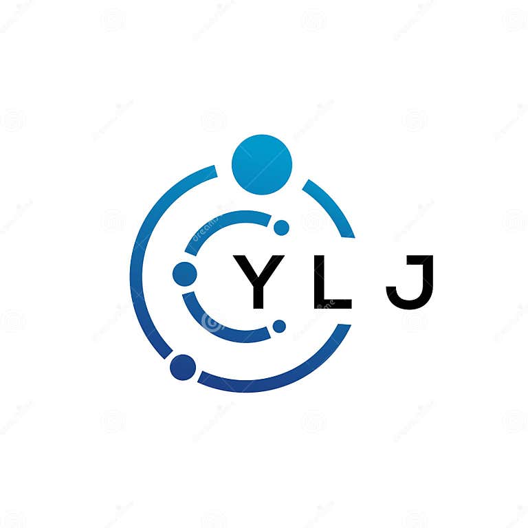 YLJ Letter Technology Logo Design on White Background. YLJ Creative ...