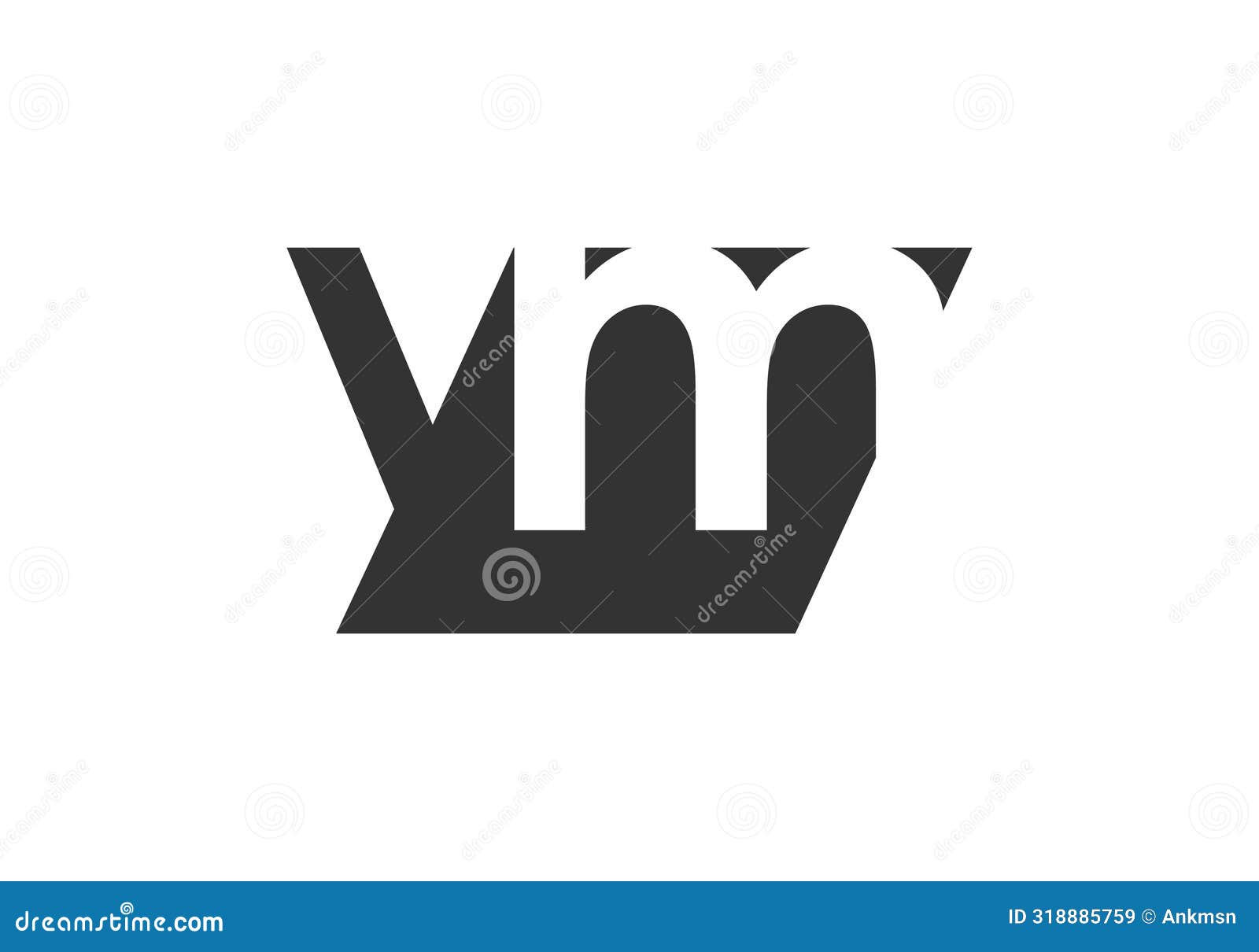 YM Creative Geometric Initial Based Modern and Minimal Logo. Letter Y M ...