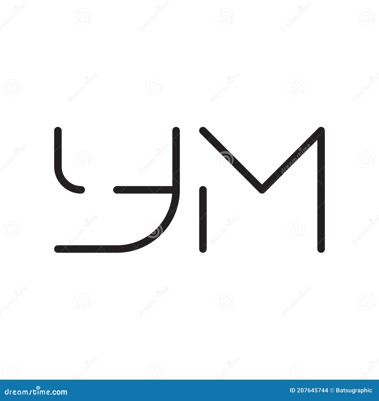 Ym Initial Letter Vector Logo Icon Stock Vector - Illustration of brand ...