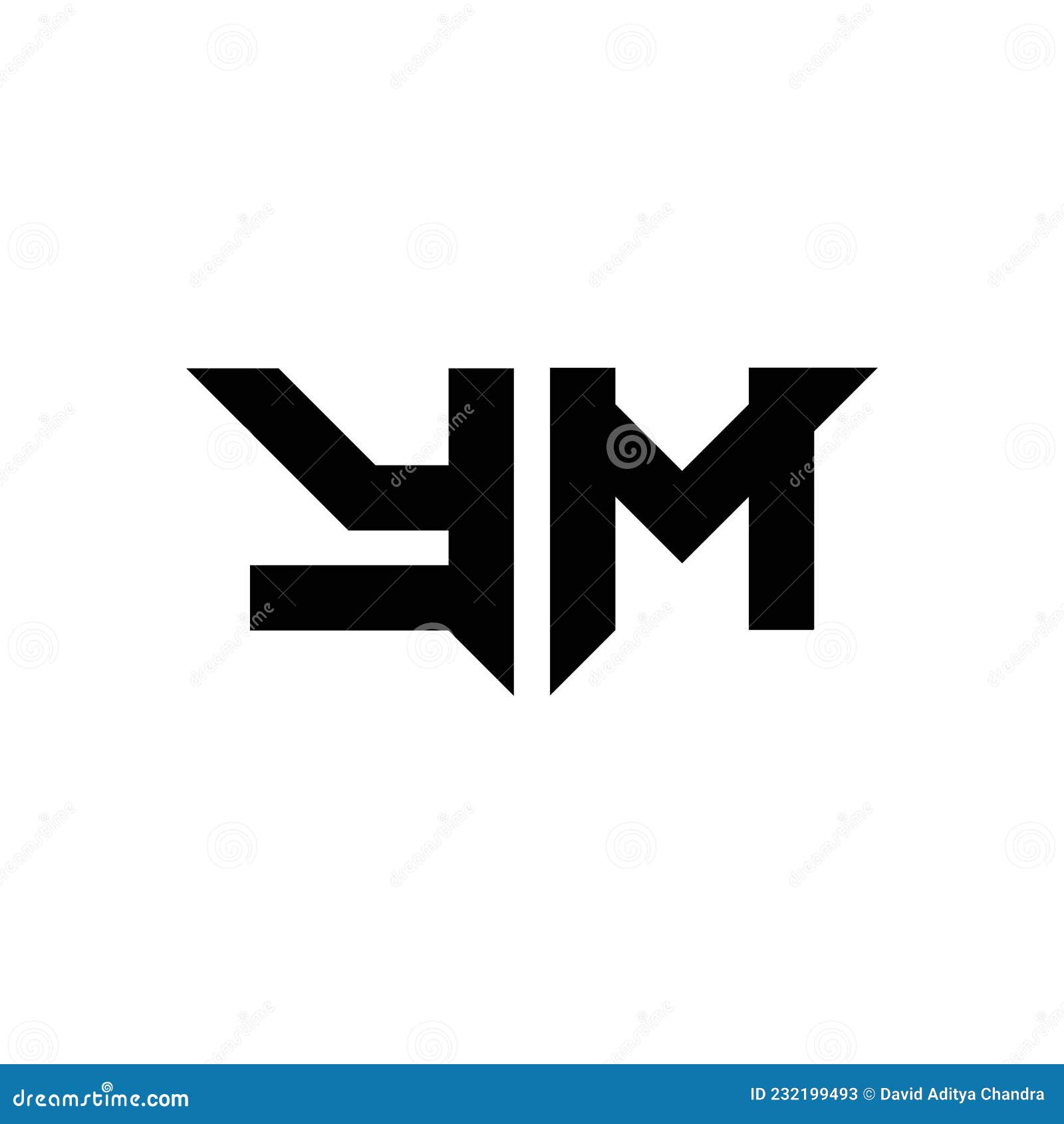 YM Logo Monogram Design Template Stock Vector - Illustration of font ...