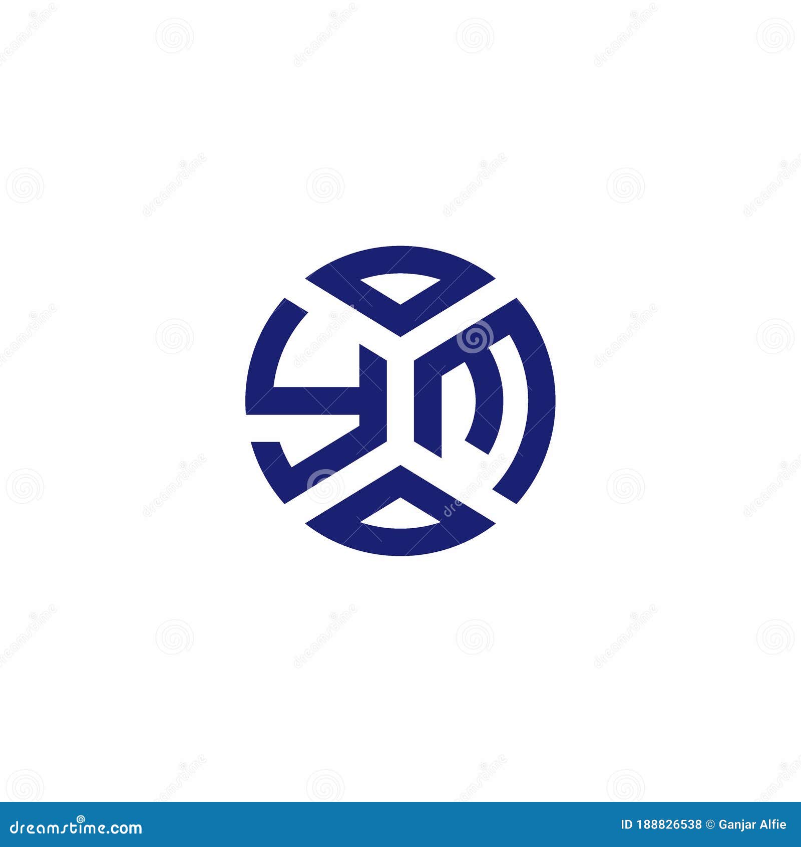 YM Monogram Logo with Abstract Shapes in Modern Style Stock Vector ...