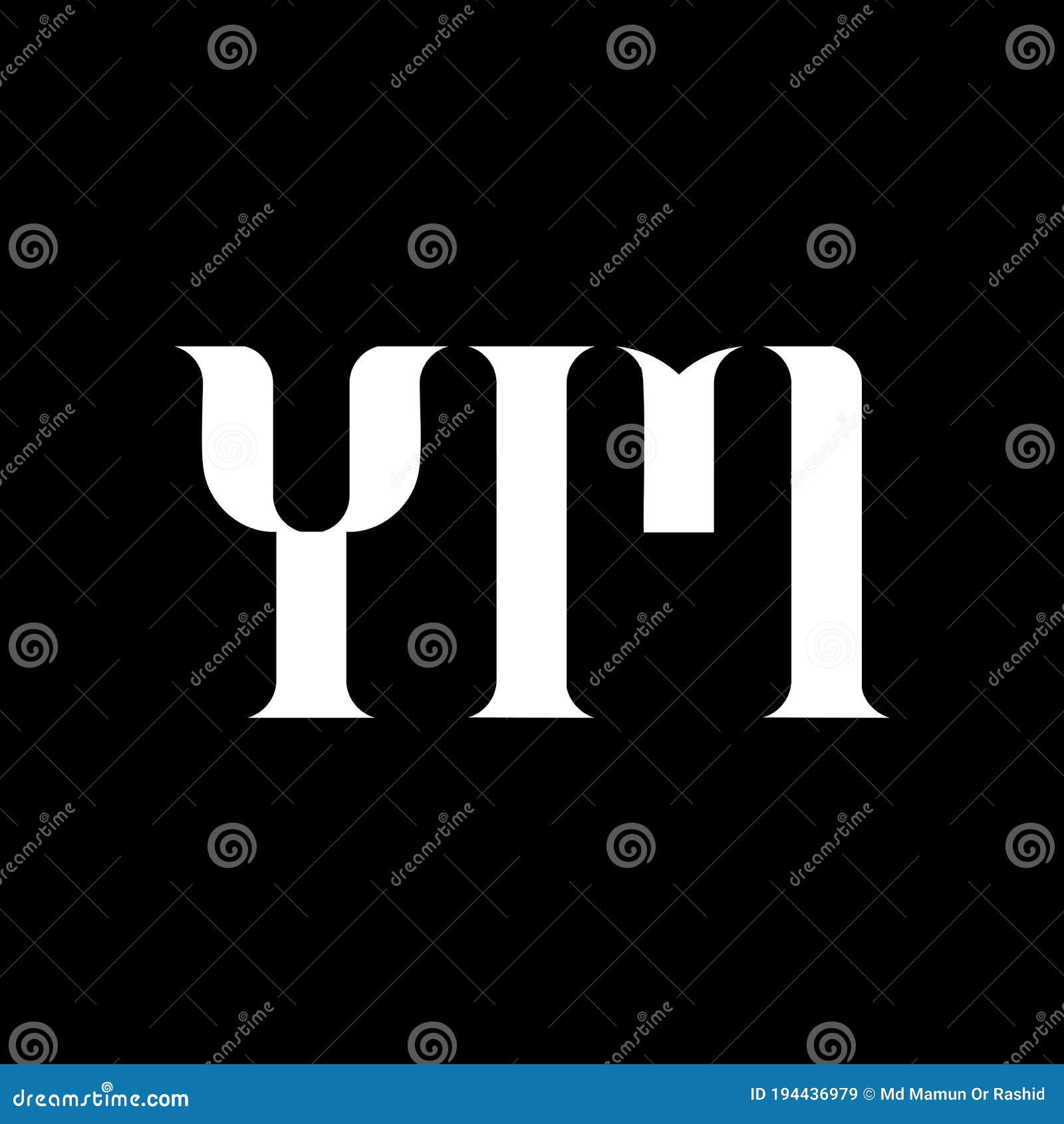 YM Y M Letter Logo Design. Initial Letter YM Uppercase Monogram Logo ...