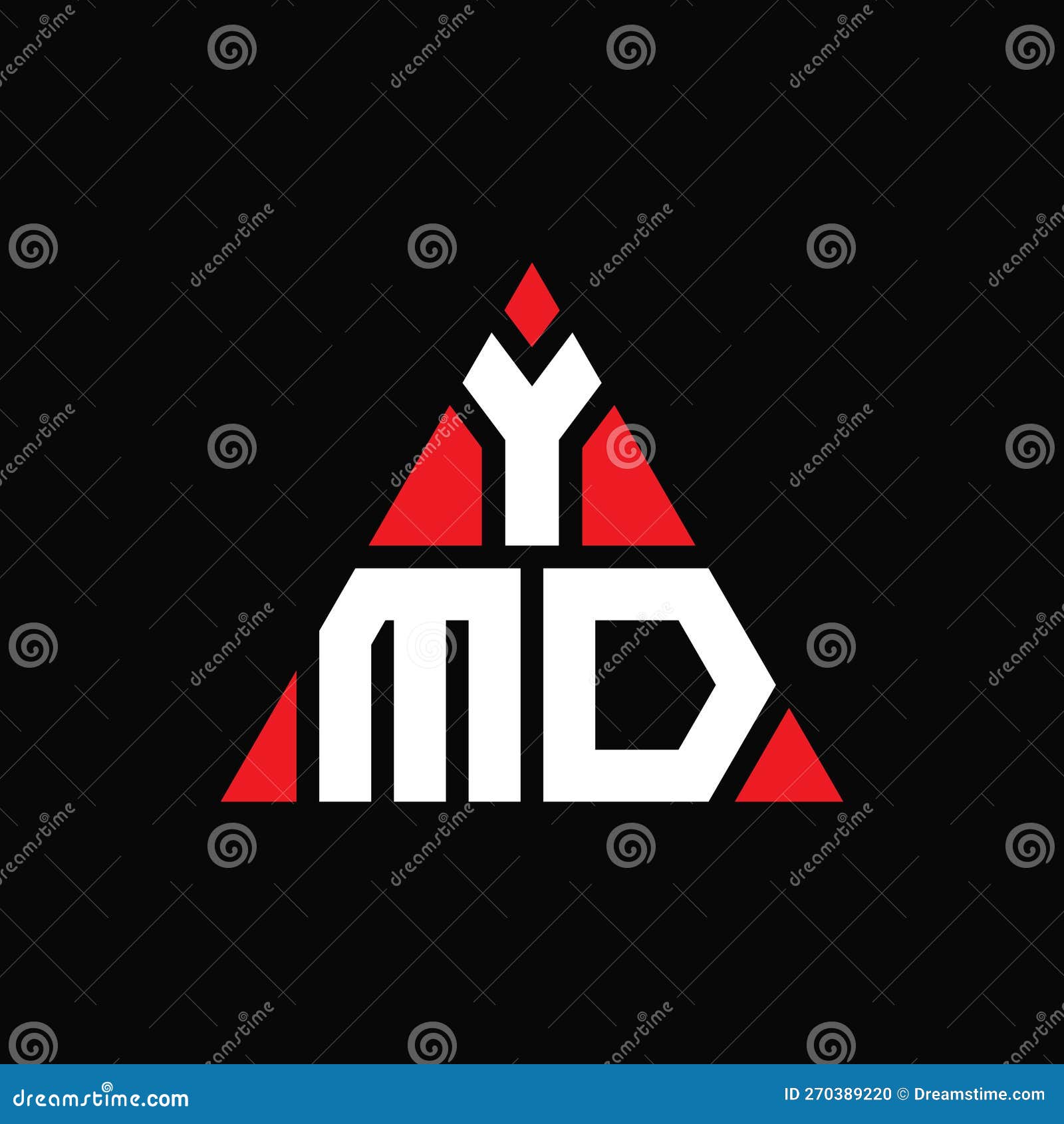 YMD Triangle Letter Logo Design with Triangle Shape. YMD Triangle Logo ...