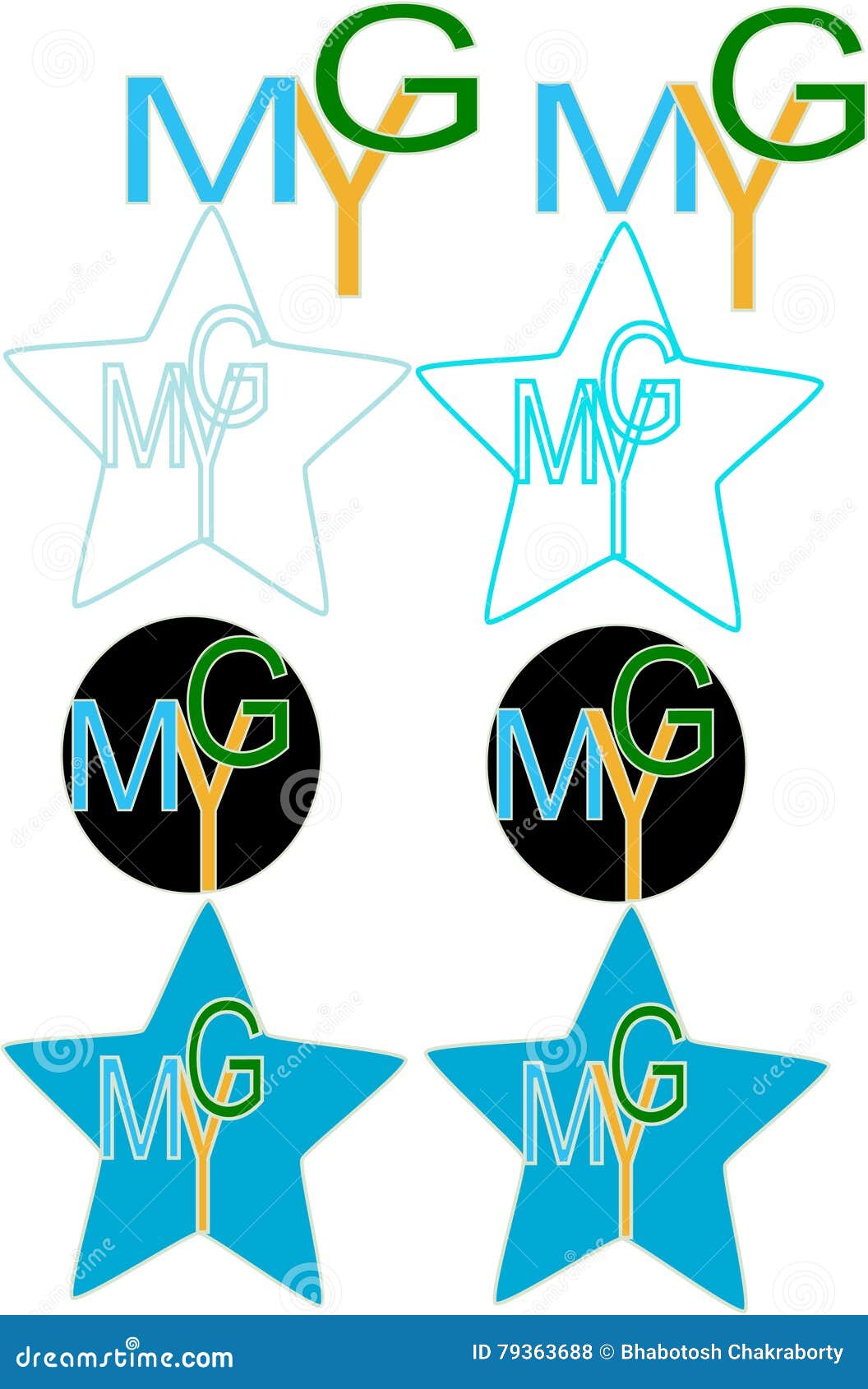 Ymg letters logo stock vector. Illustration of black - 79363688