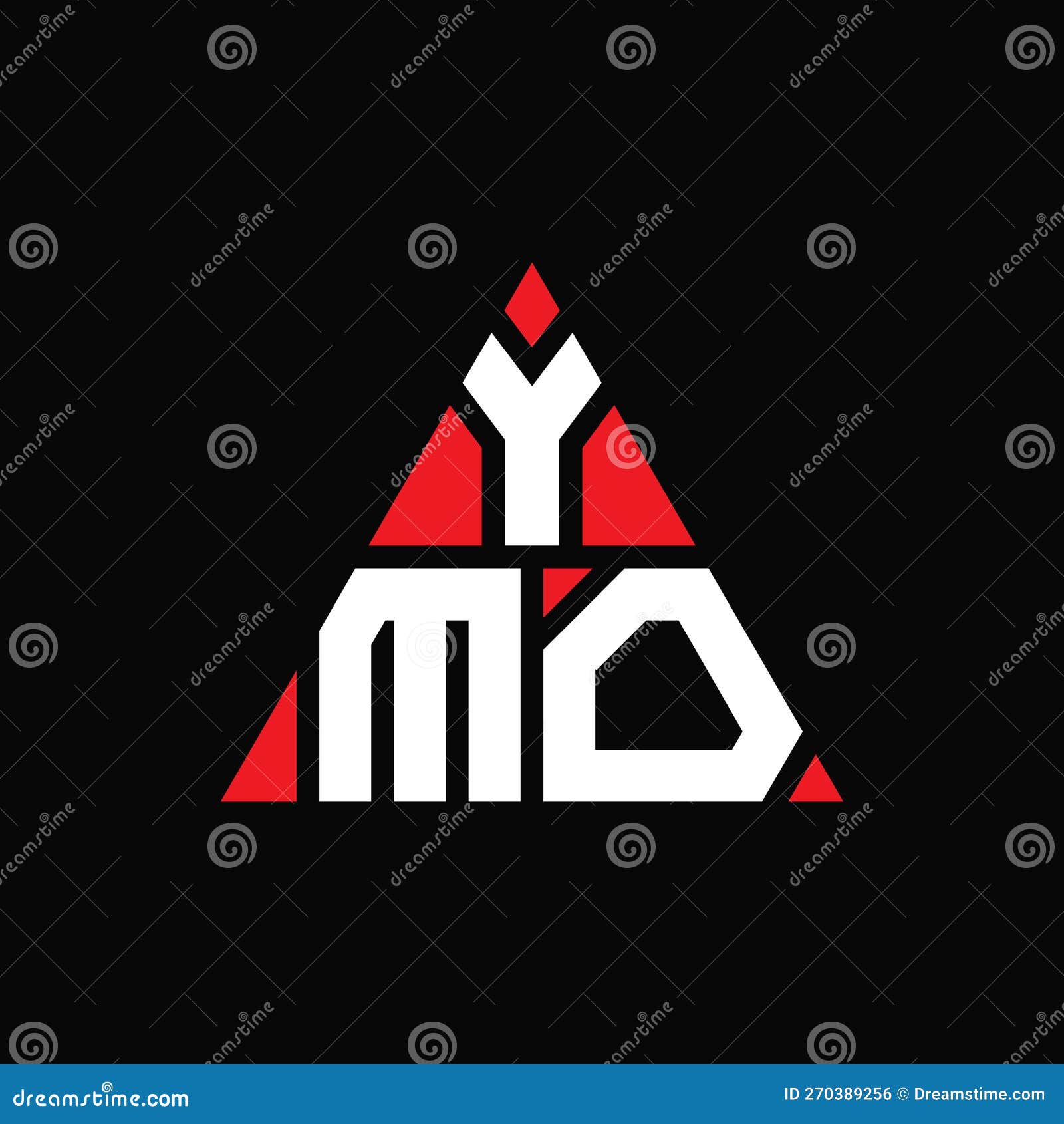 YMO Triangle Letter Logo Design with Triangle Shape. YMO Triangle Logo ...