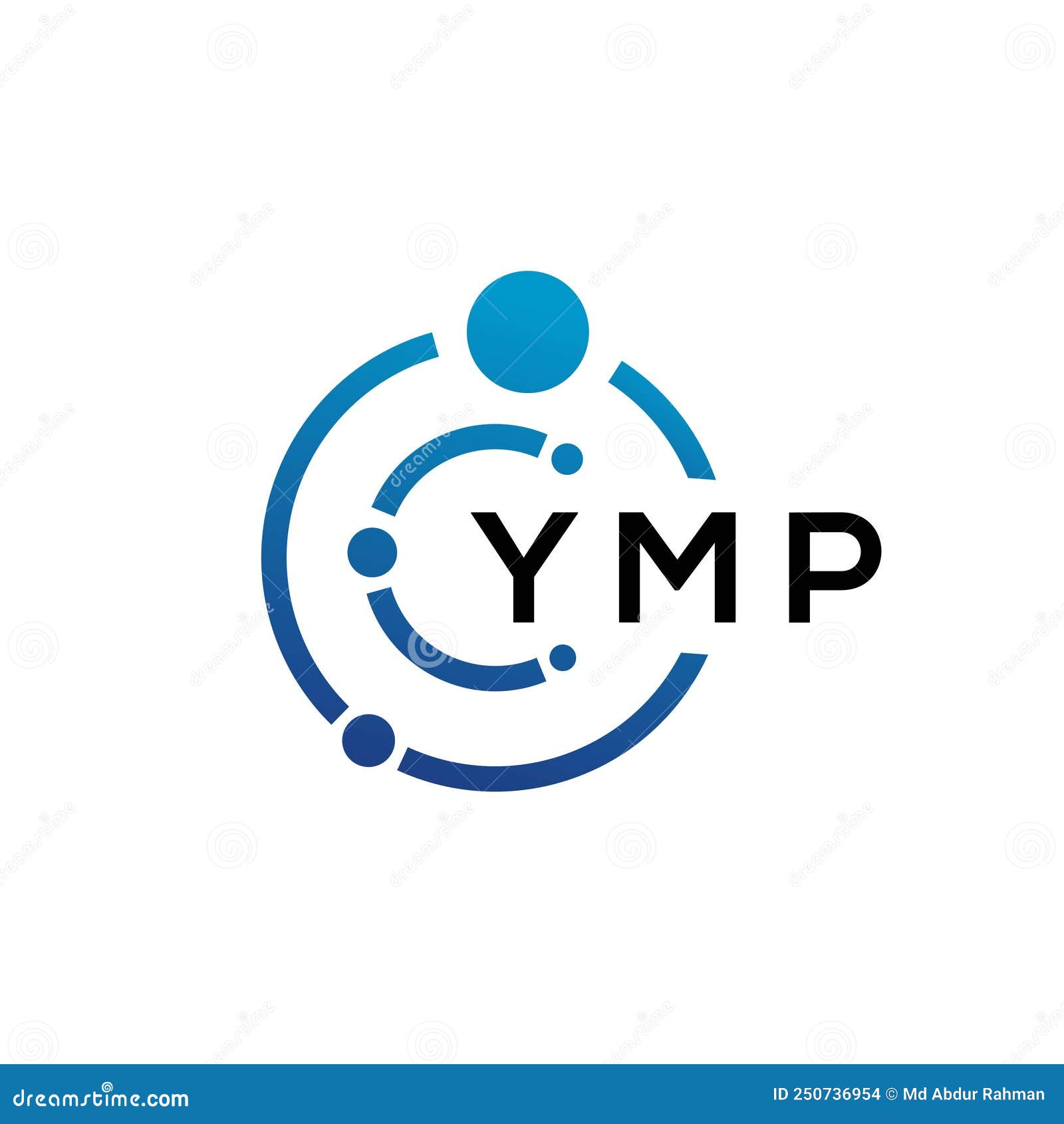 YMP Letter Technology Logo Design on White Background. YMP Creative ...