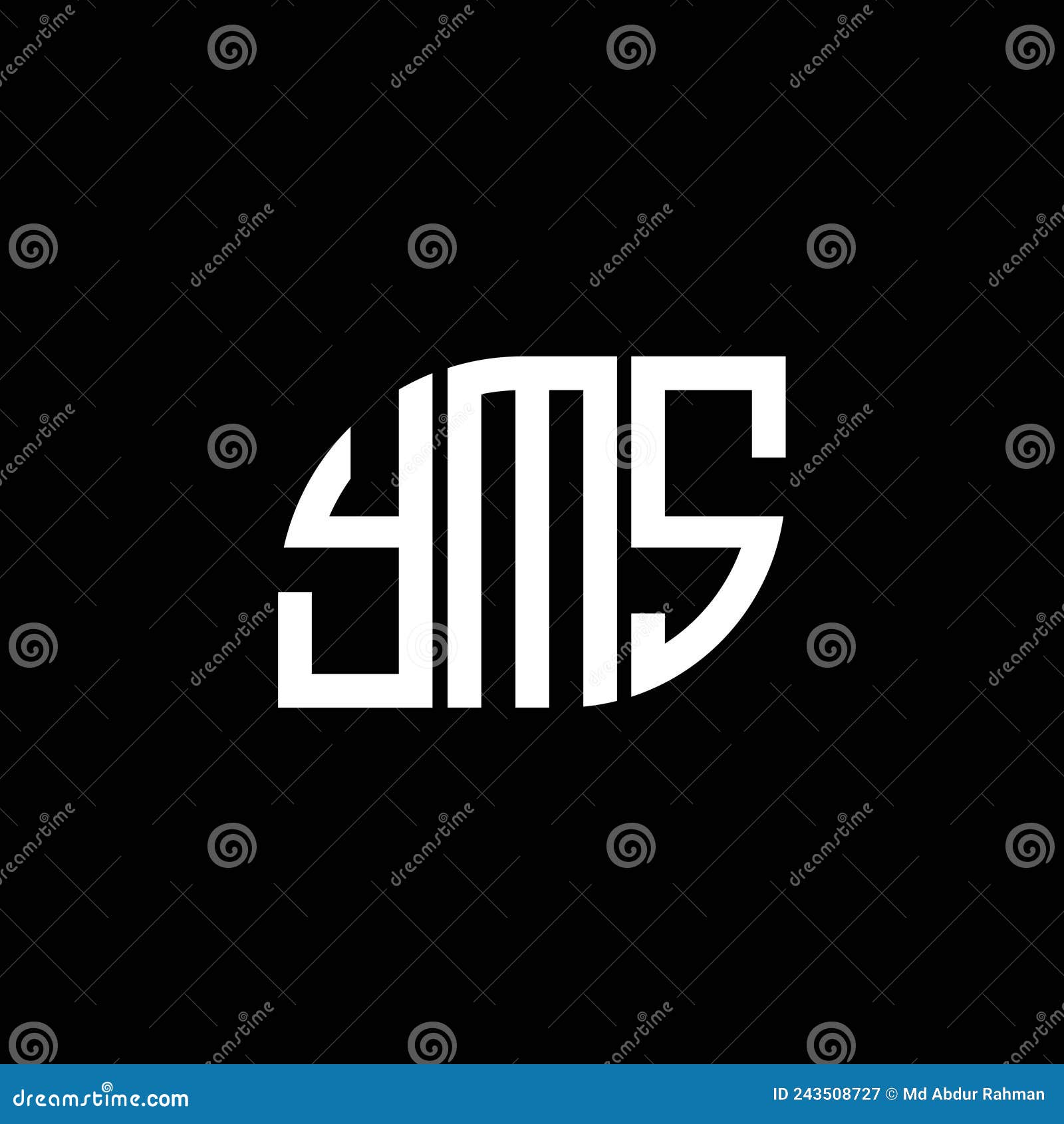 YMS Letter Logo Design on White Background. YMS Creative Initials ...