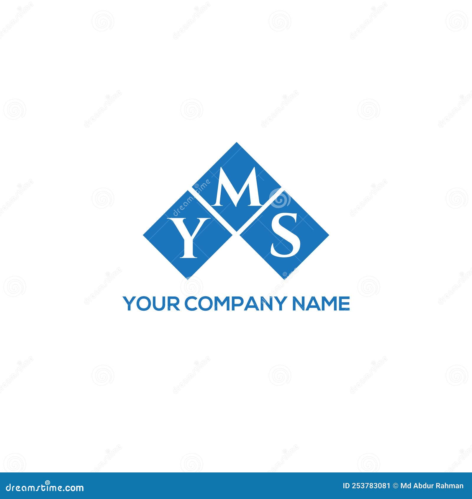 YMS Letter Logo Design on WHITE Background. YMS Creative Initials ...