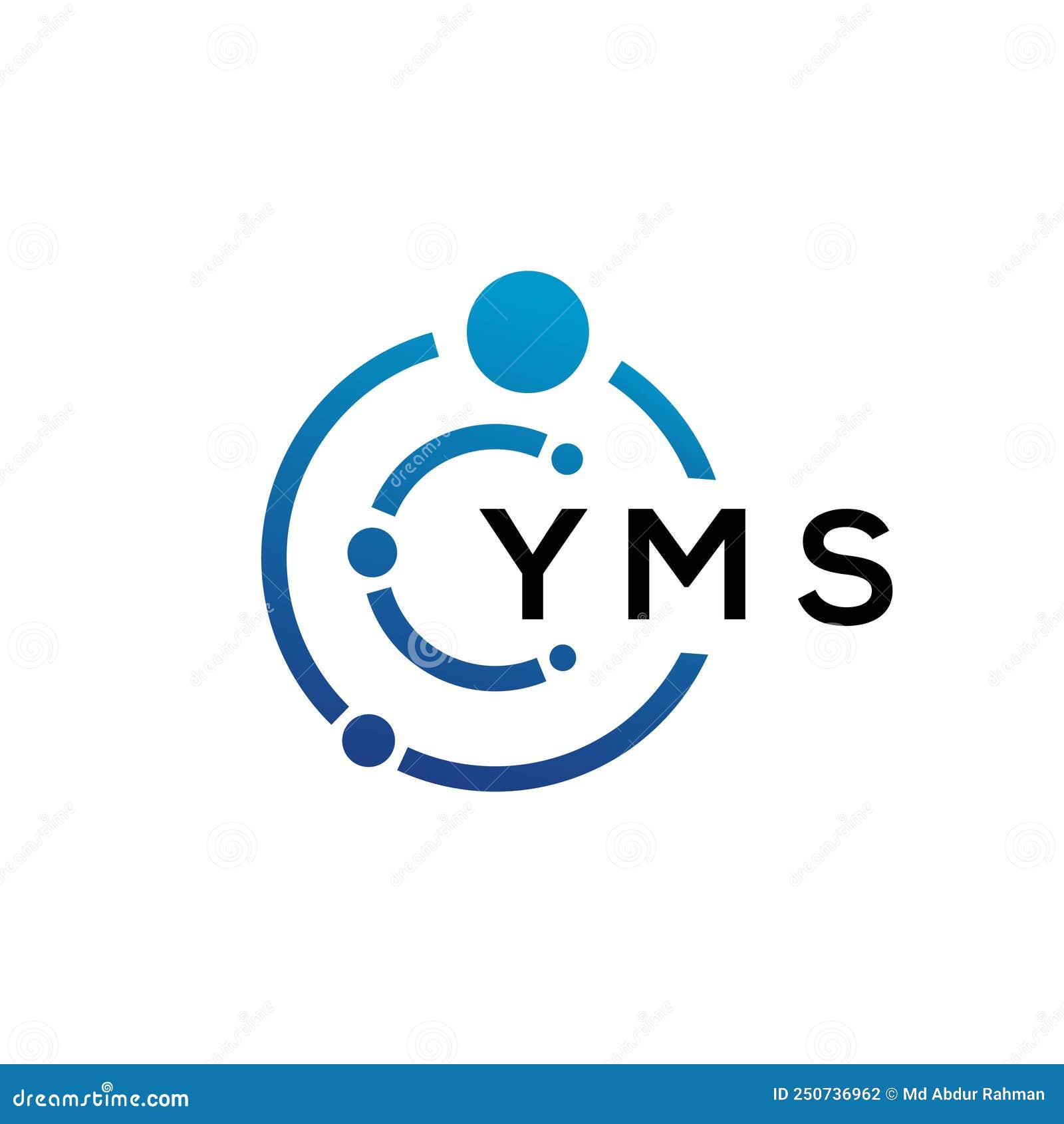 YMS Letter Technology Logo Design on White Background. YMS Creative ...
