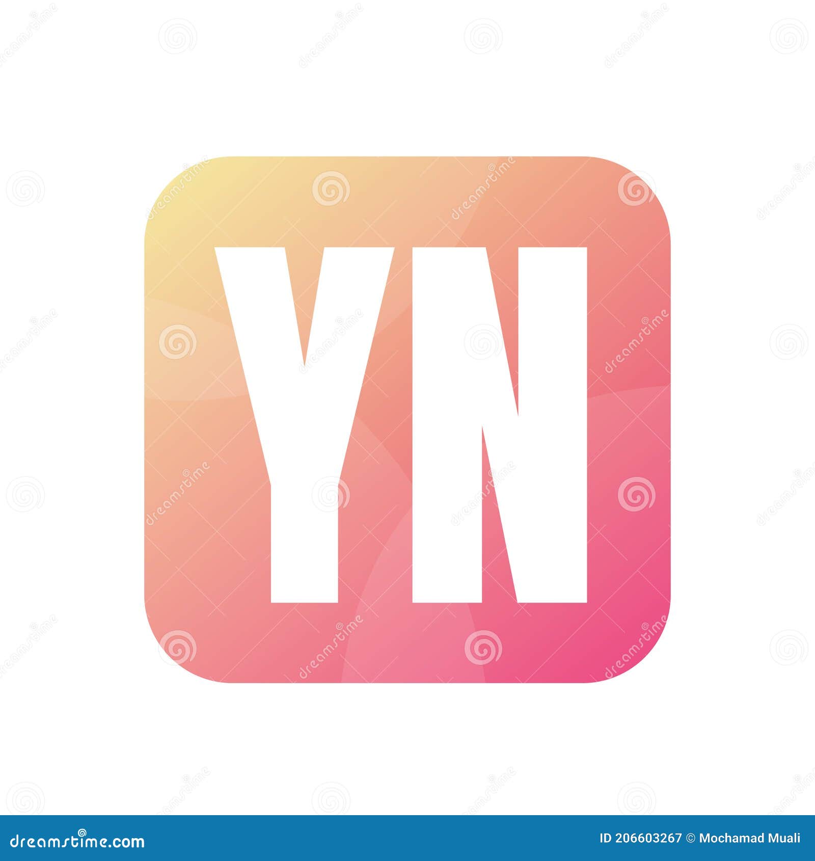 YN Letter Logo Design with Simple Style Stock Vector - Illustration of ...