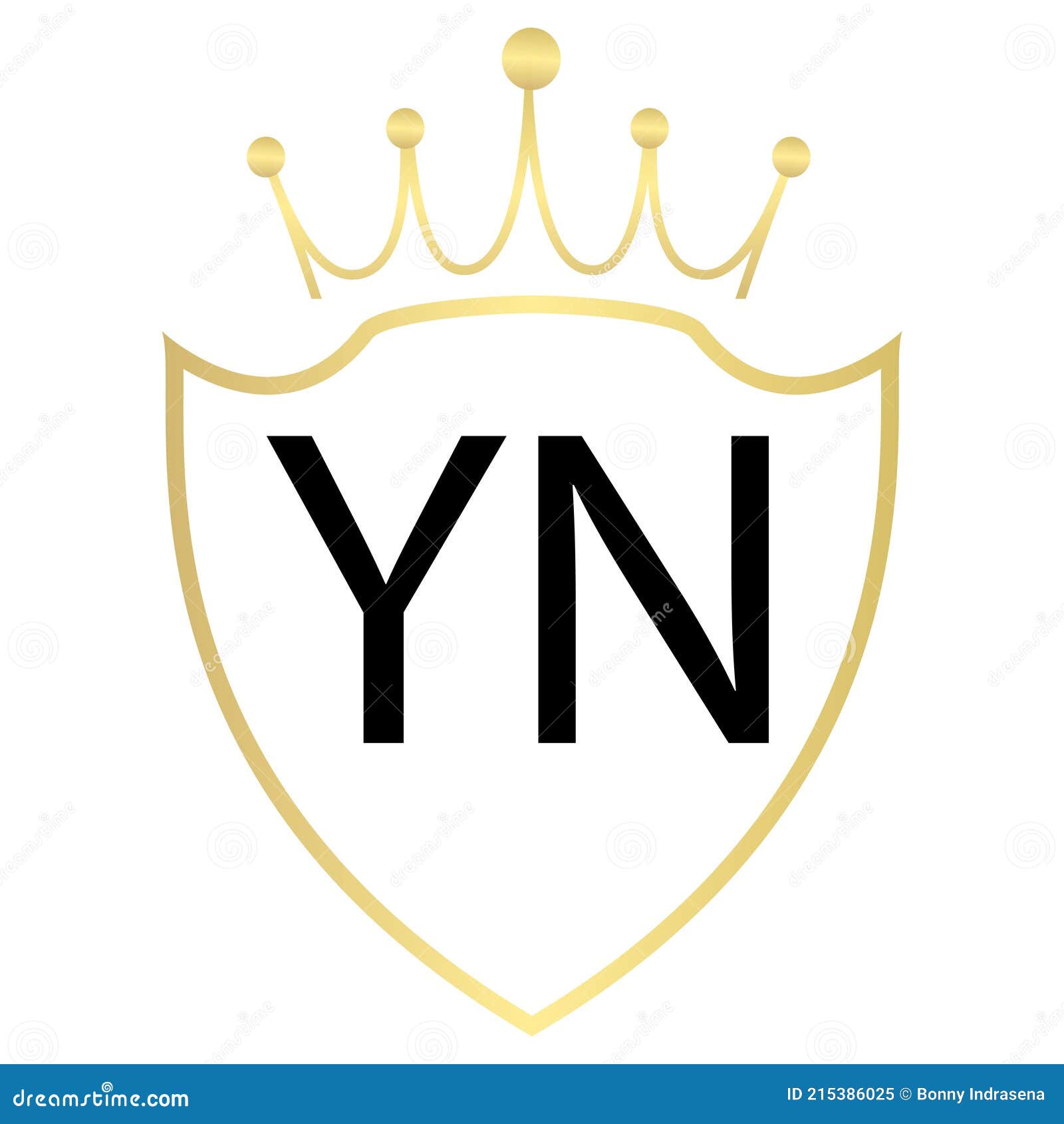 Yn Letter Logo Design with Simple Style Ilustración del Vector ...