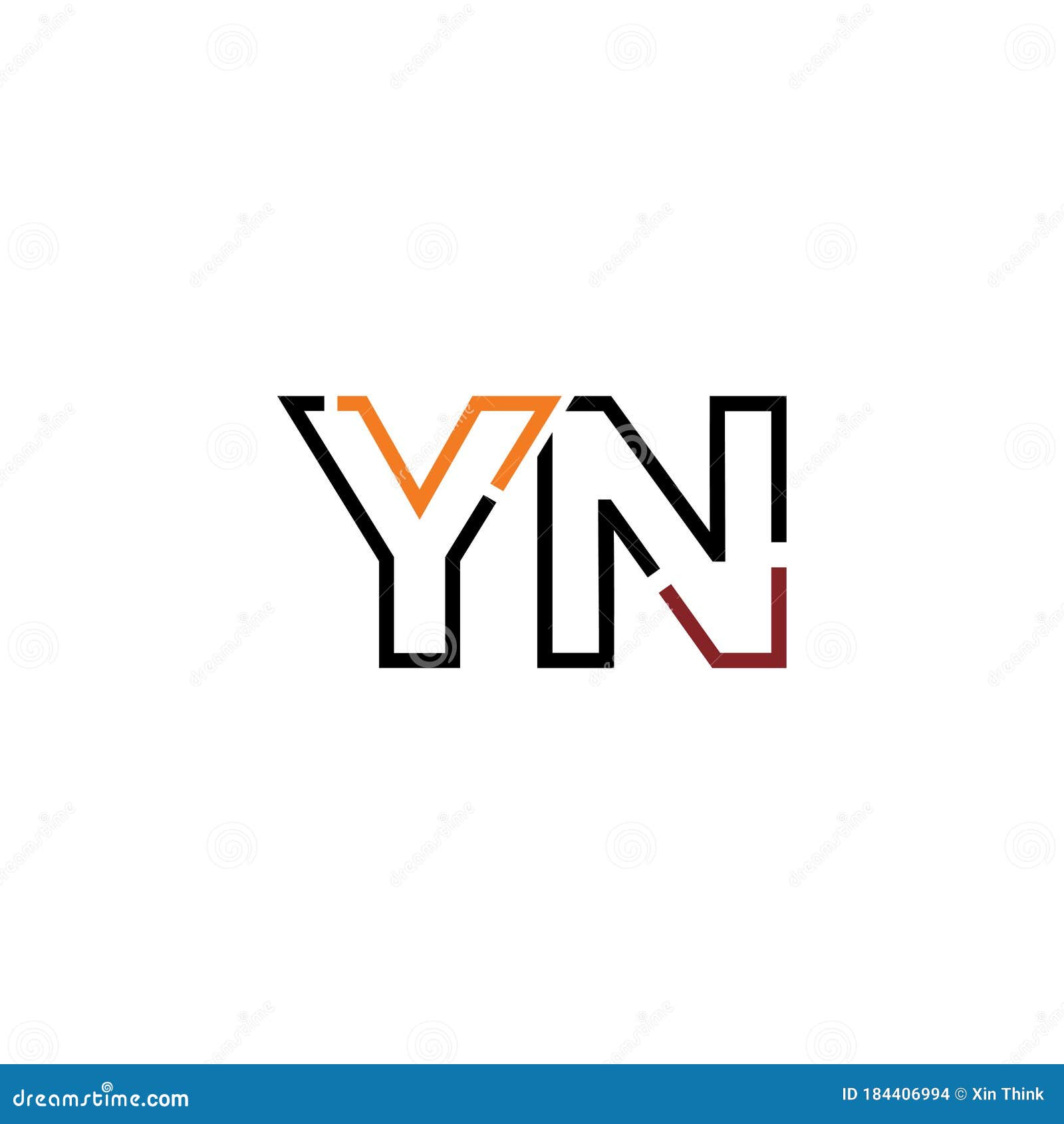 YN Letter Logo Icon Design Template Elements Stock Vector ...