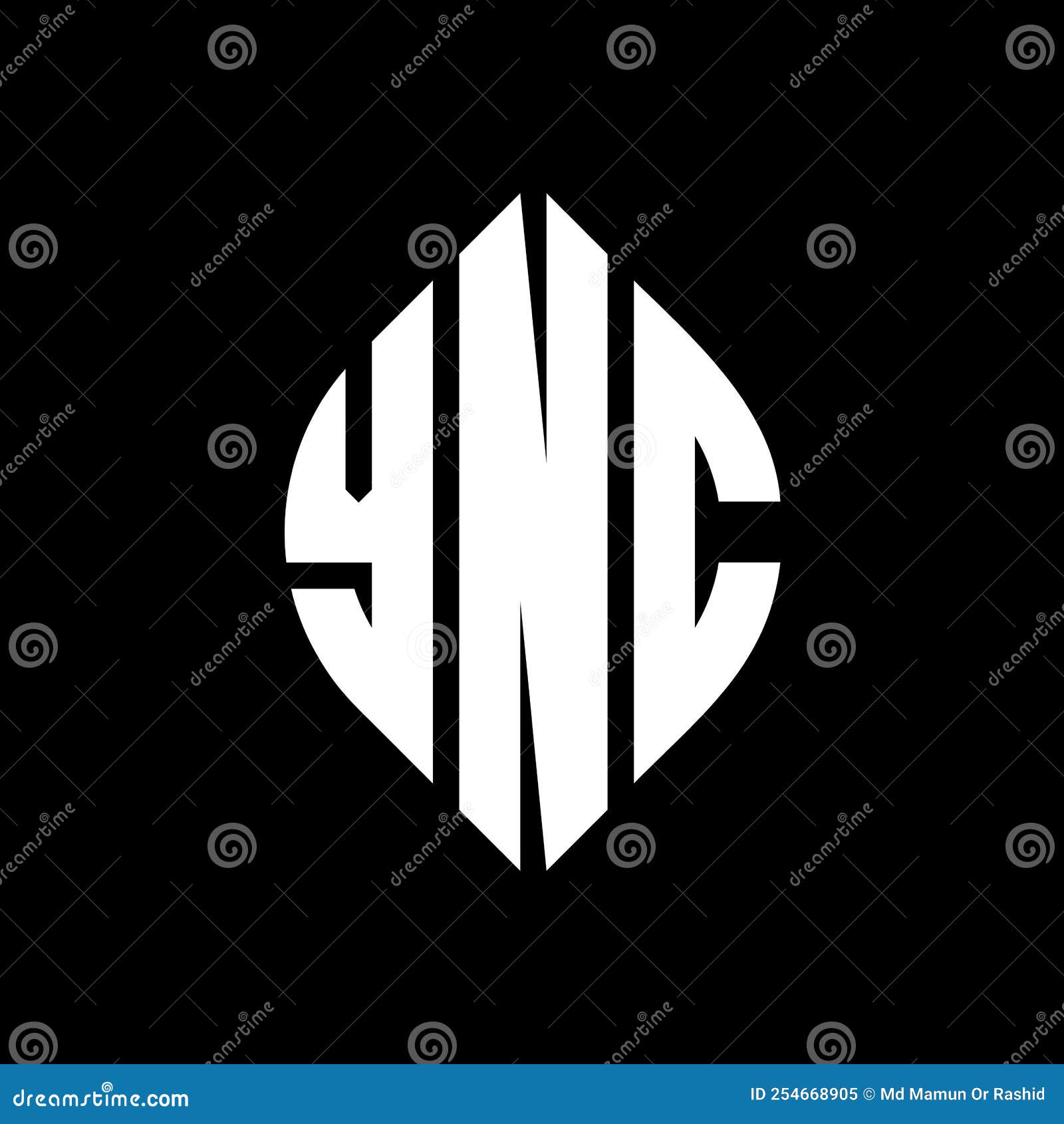 YNC Circle Letter Logo Design with Circle and Ellipse Shape. YNC ...