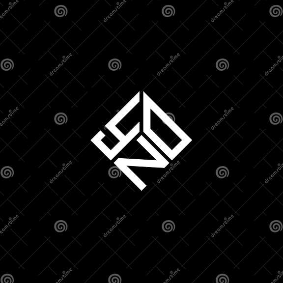 YNO Letter Logo Design on Black Background. YNO Creative Initials ...