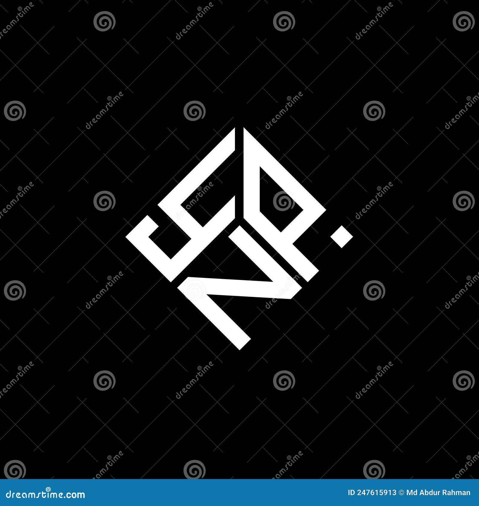 YNP Letter Logo Design on Black Background. YNP Creative Initials ...