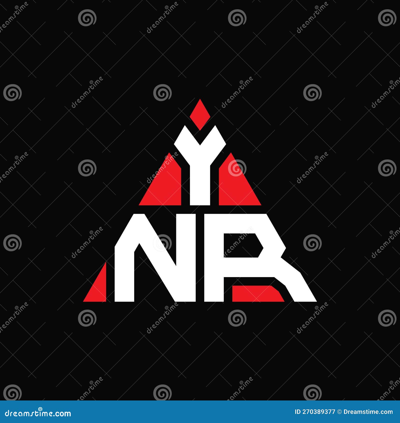 YNR Triangle Letter Logo Design with Triangle Shape. YNR Triangle Logo ...