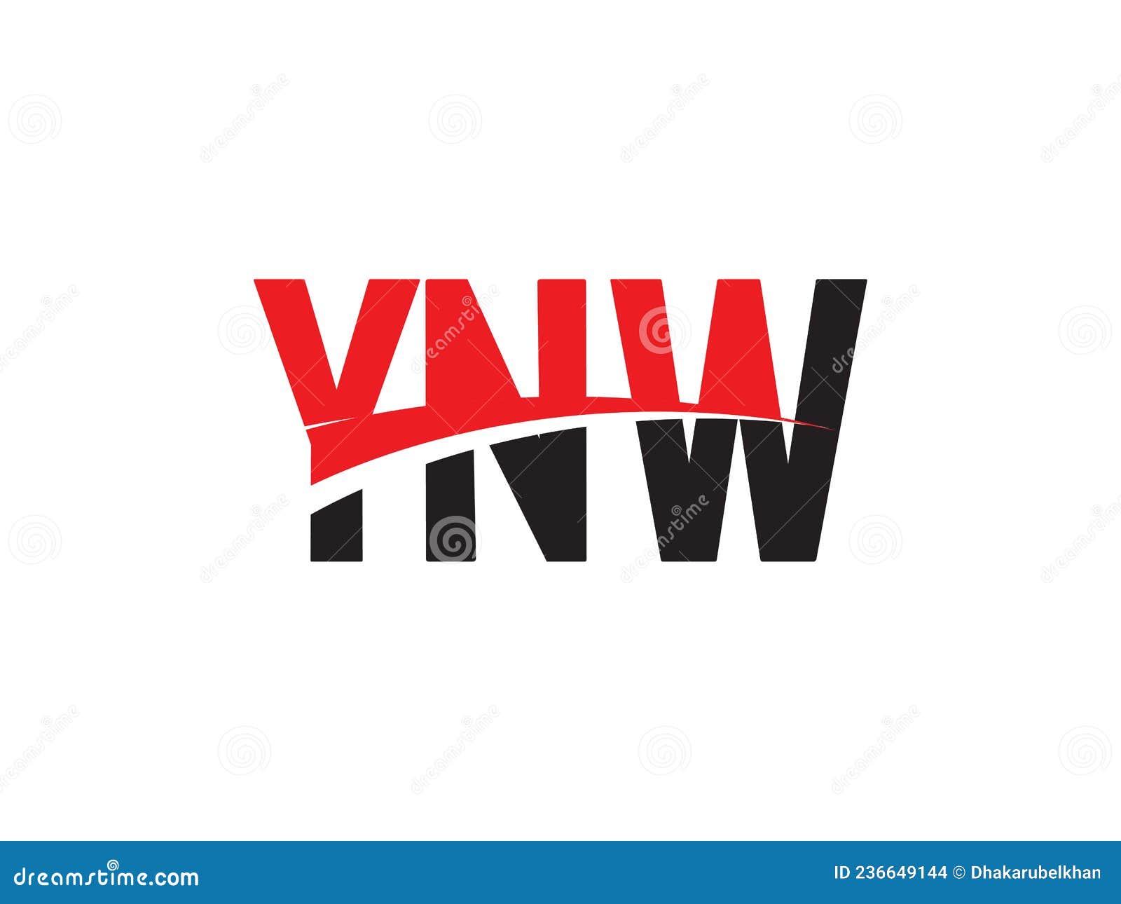 YNW Letter Initial Logo Design Vector Illustration Stock Vector ...