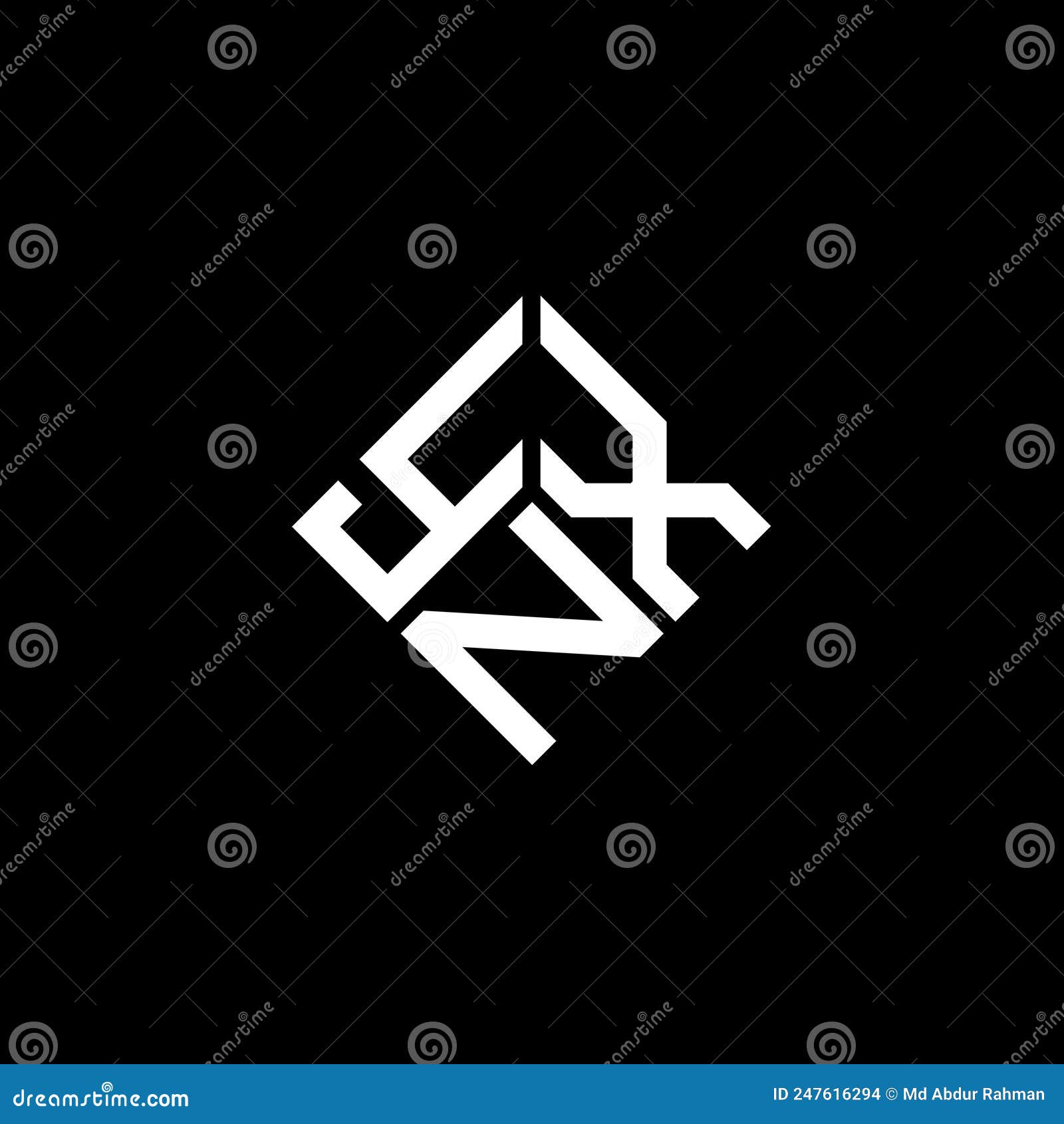 YNX Letter Logo Design on Black Background. YNX Creative Initials ...