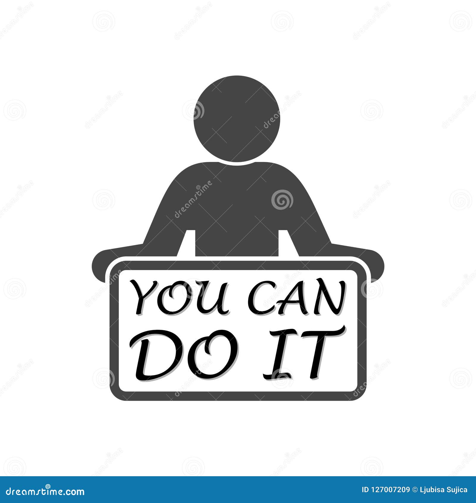 Yo Can Do it Icon Vector Design Stock Illustration - Illustration of ...