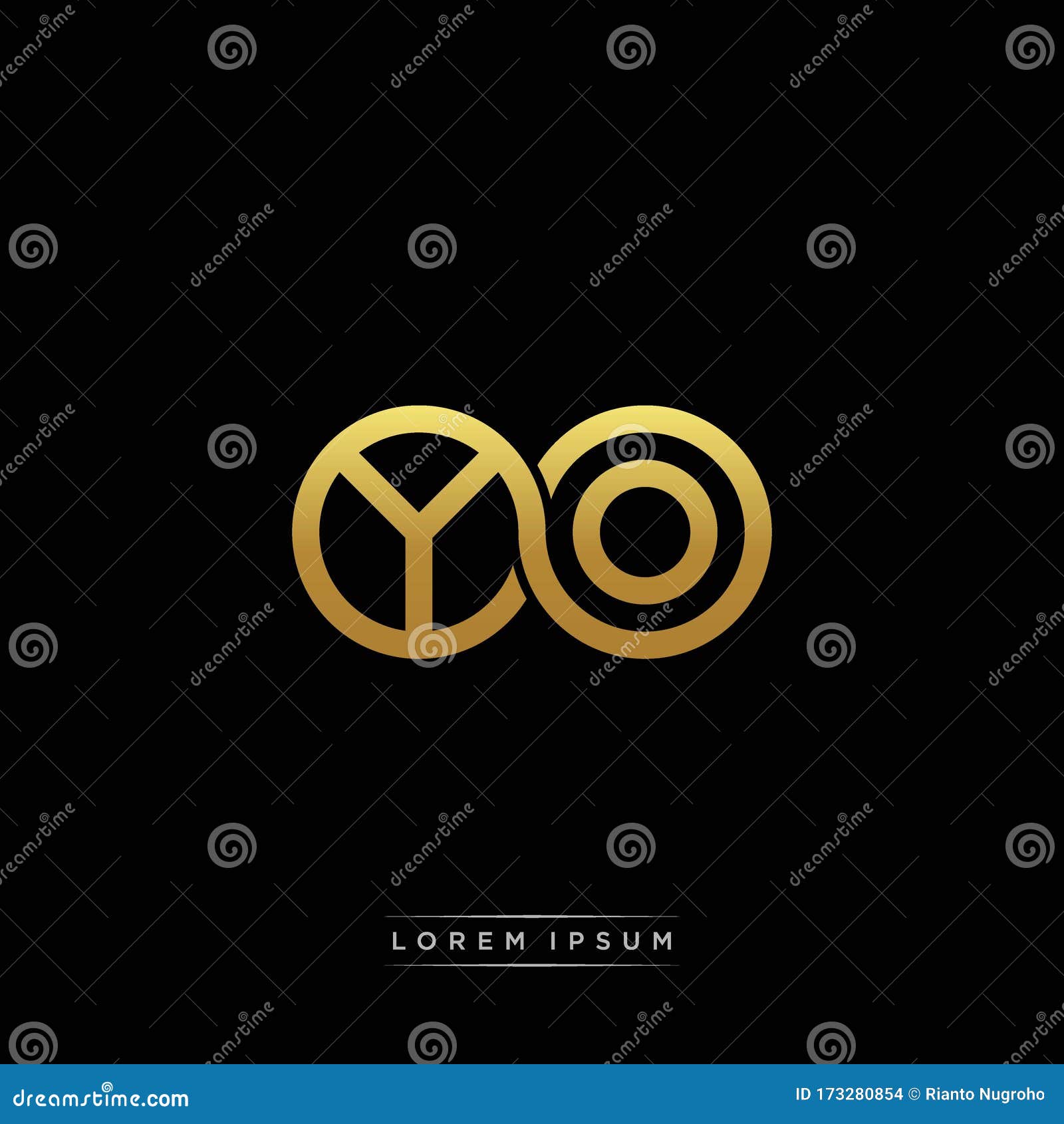 YO Initial Letter Linked Circle Capital Monogram Logo Modern Template ...