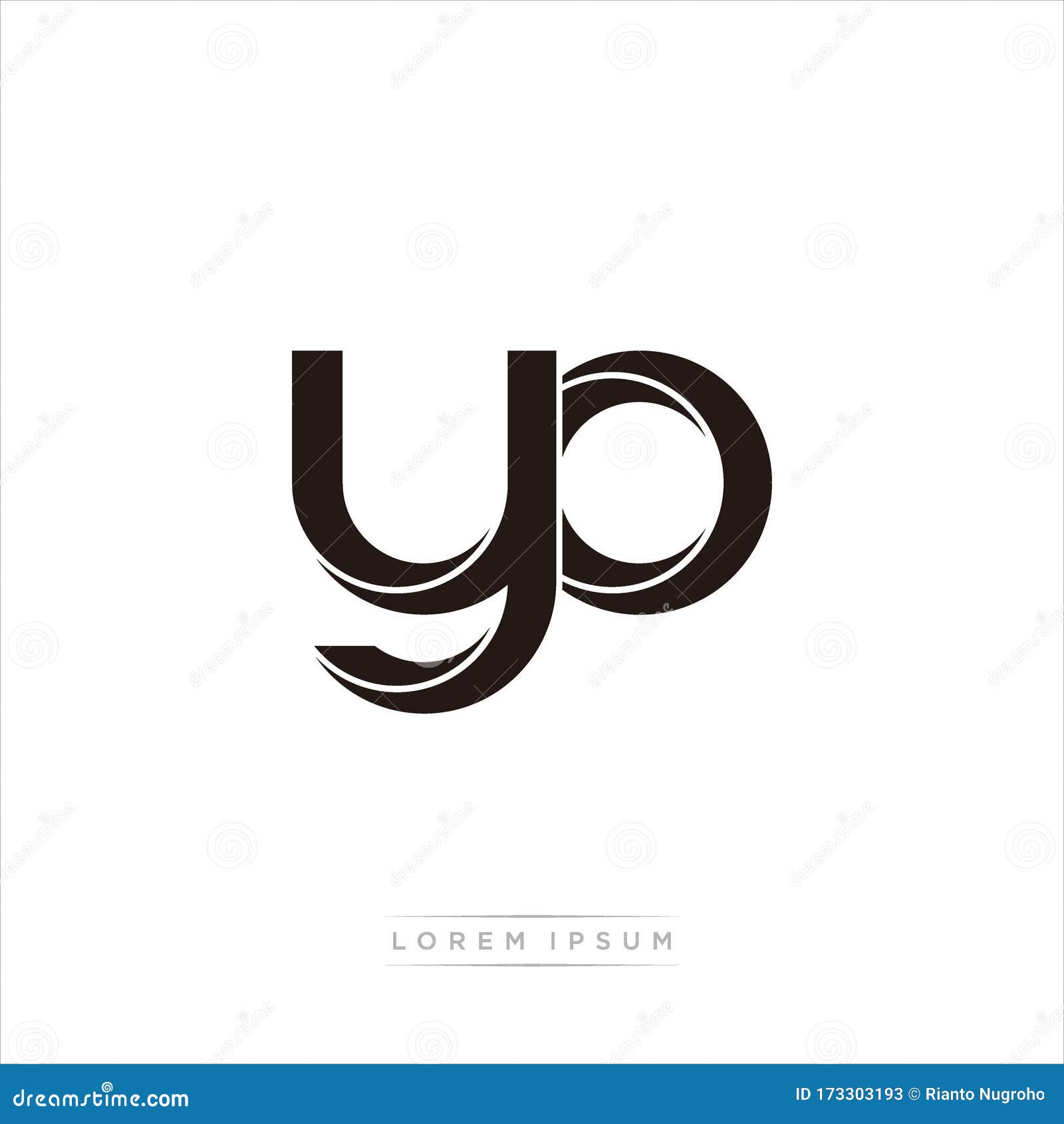 Yo Initial Letter Split Lowercase Modern Monogram Linked Outline Rounded Logo Stock Vector ...