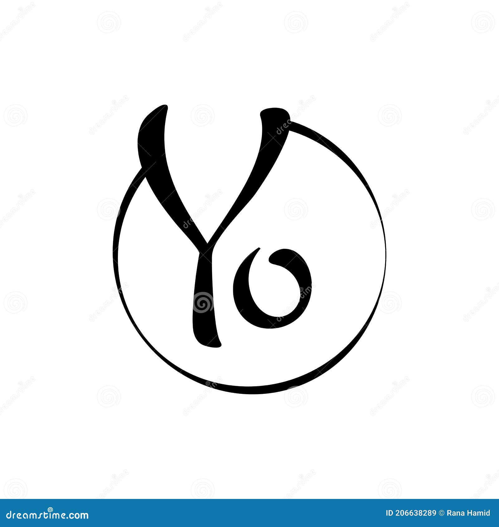YO Letter Logo Design Vector Template. Abstract Script Letter YO Vector ...