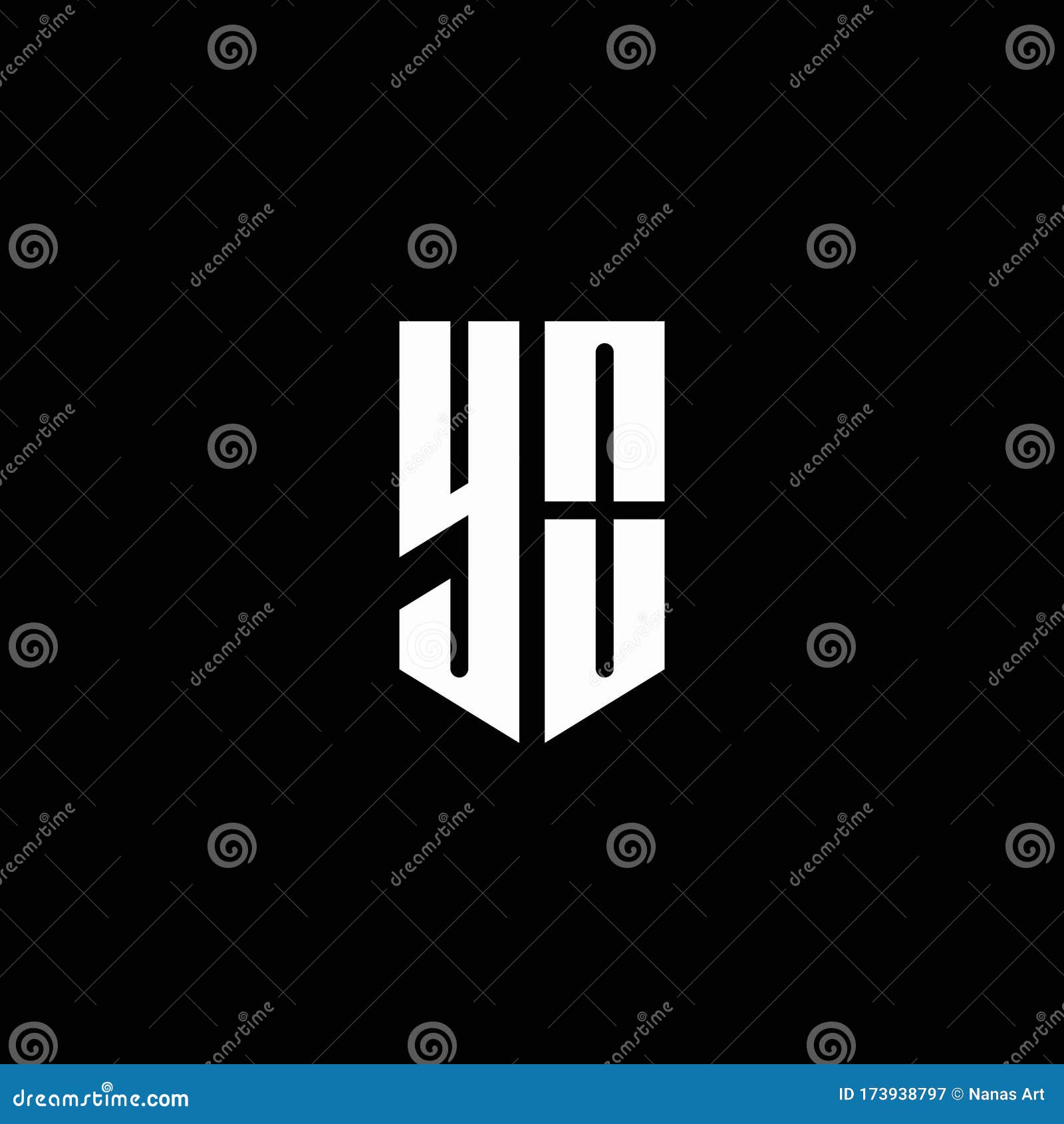 YO Logo Monogram with Emblem Style Isolated on Black Background Stock ...