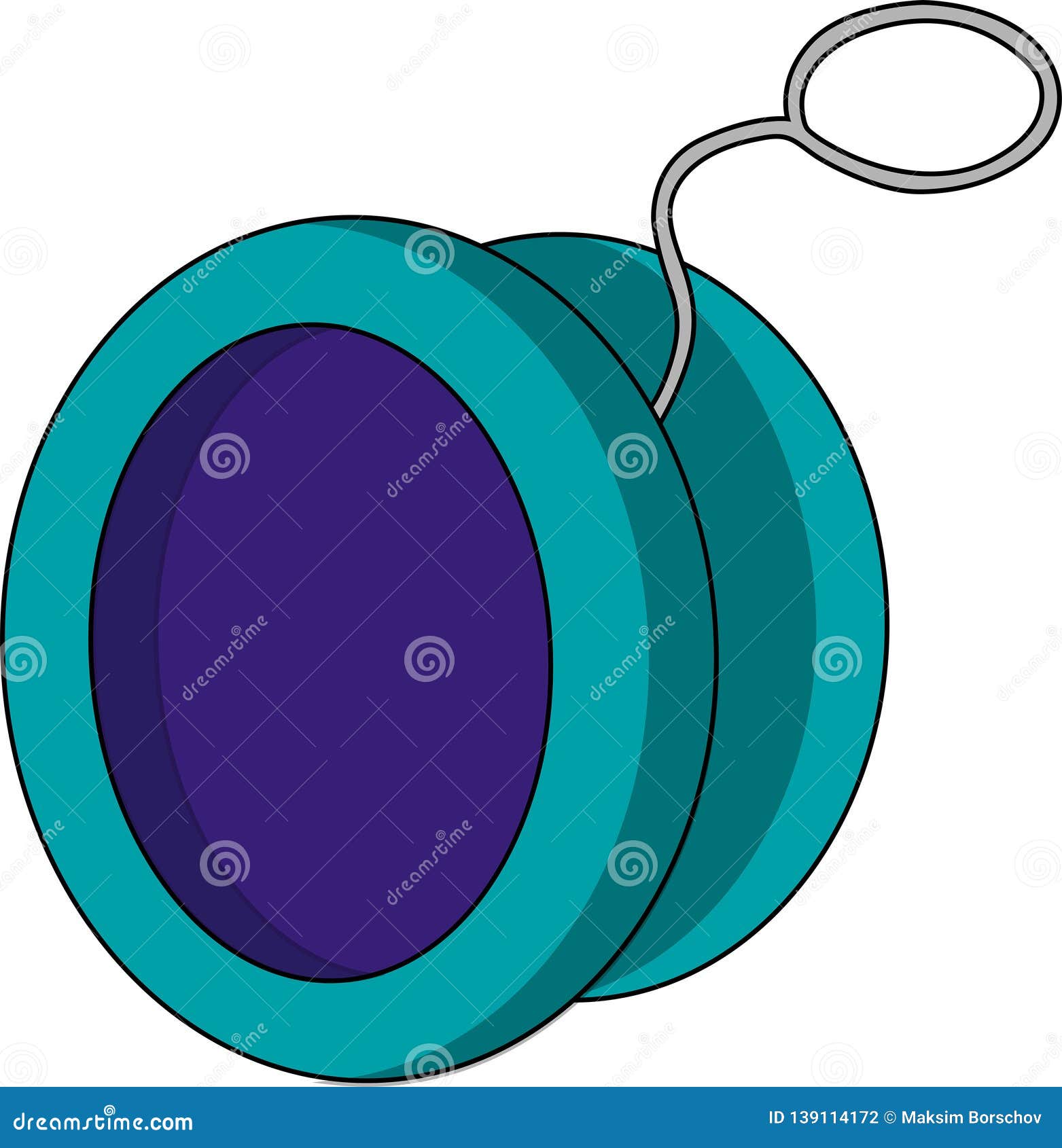 Yo-yo toy vector stock vector. Illustration of blue - 139114172