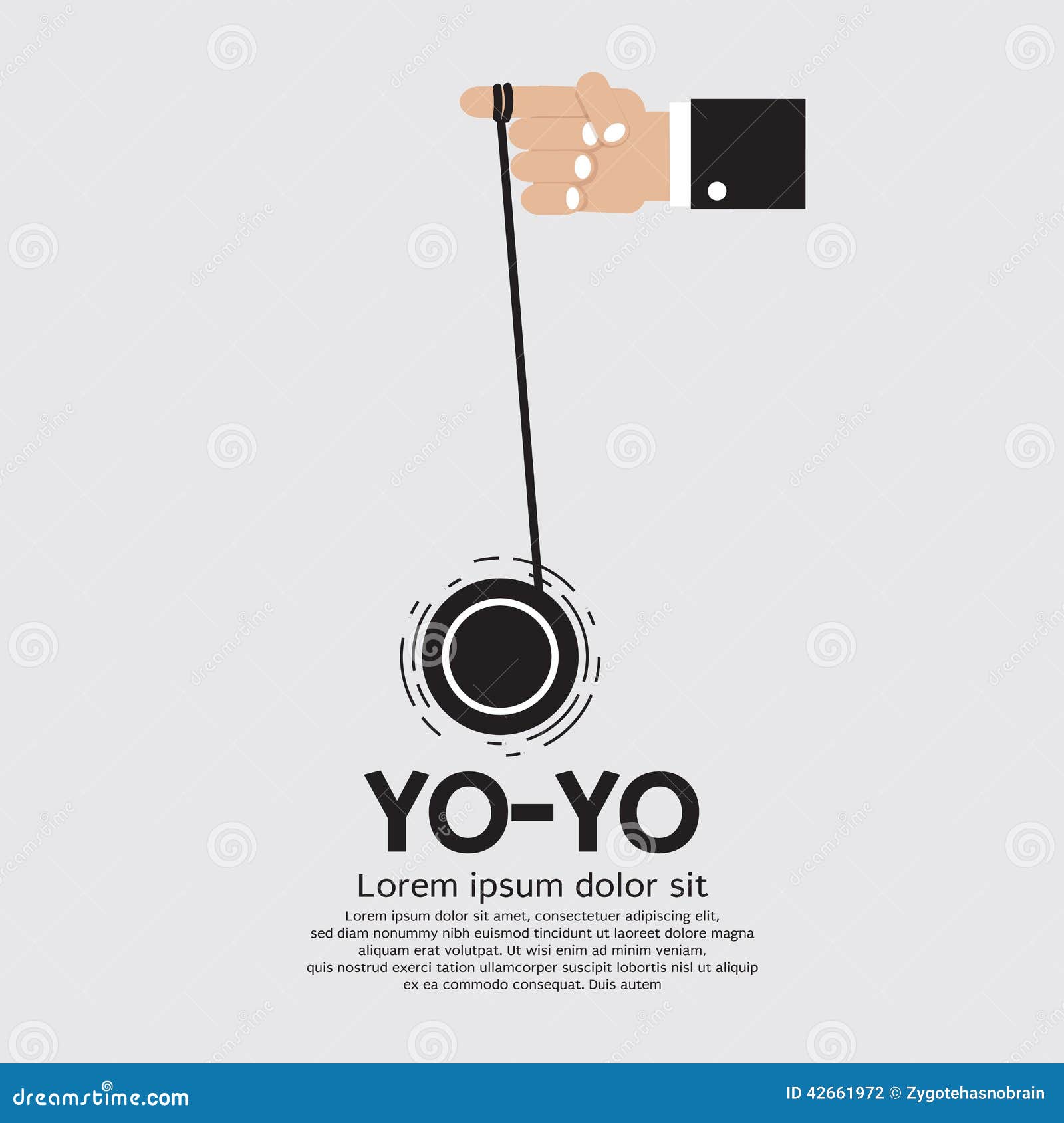 Yo-yo in Hand stock vector. Illustration of movement - 42661972