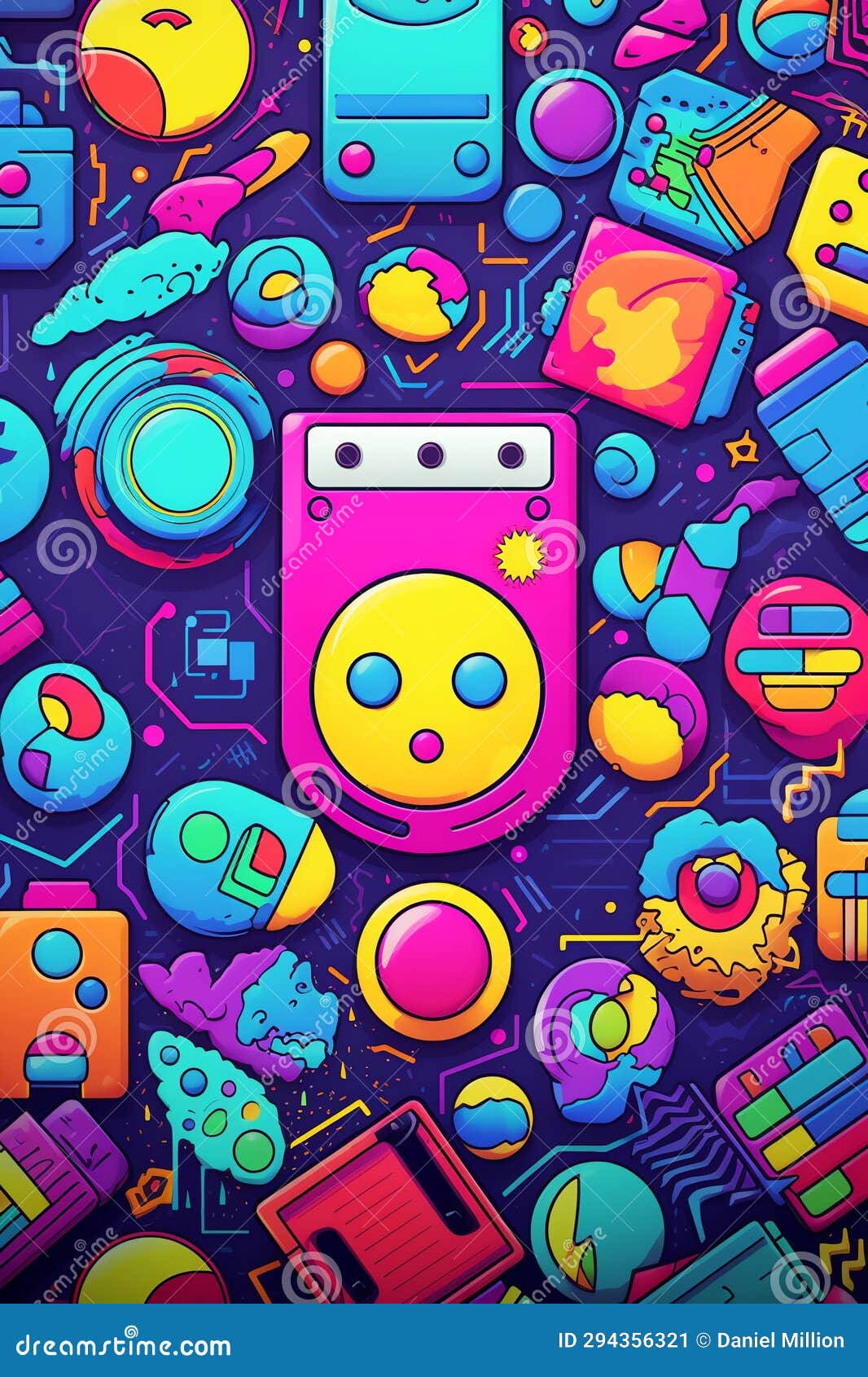 Yo Yos 90s Retro Background Royalty-Free Stock Photography ...