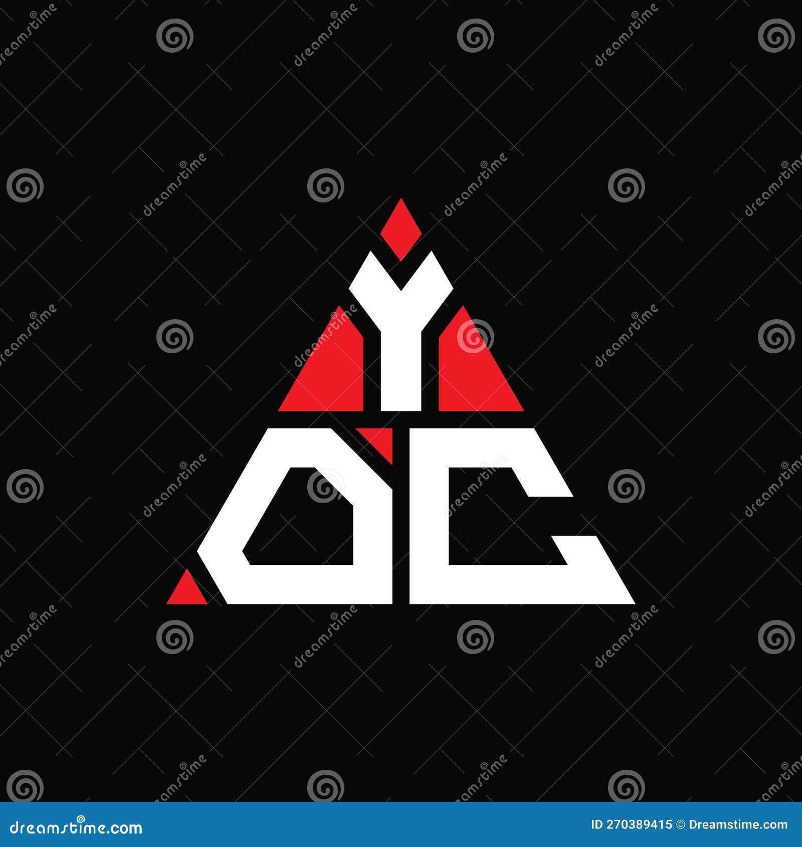 YOC Triangle Letter Logo Design with Triangle Shape. YOC Triangle Logo ...