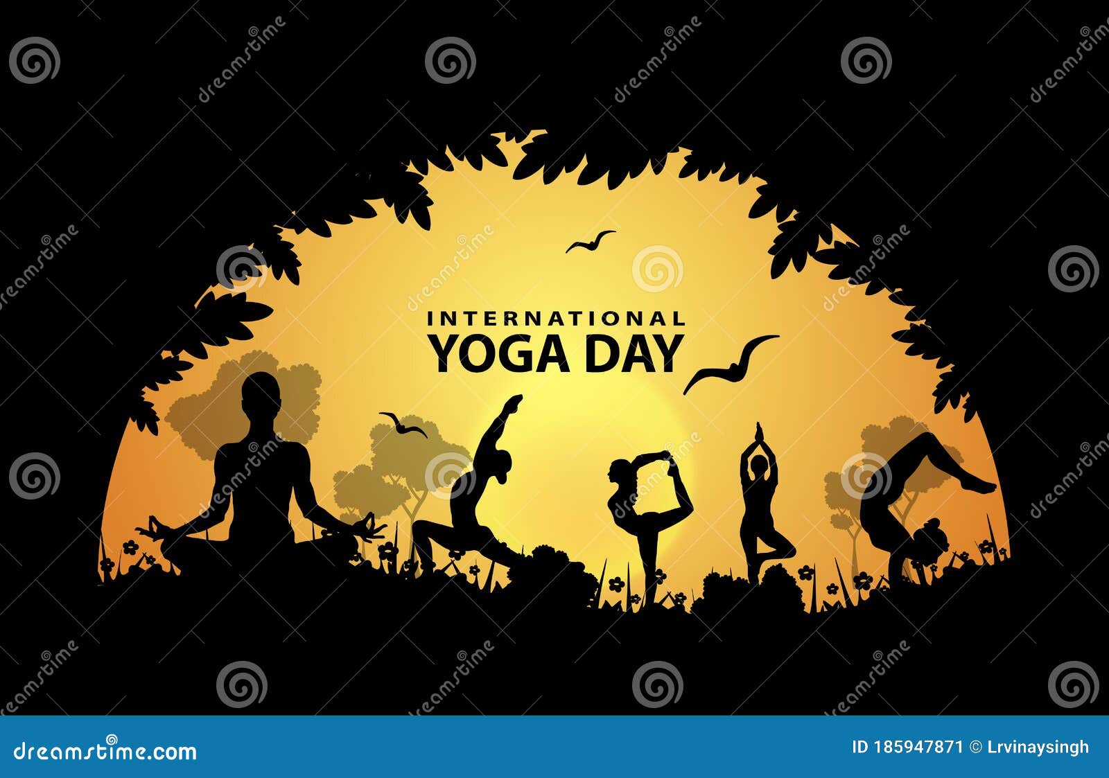 21 June-international Yoga Day,paper Cut Yoga Body Posture, Stock ...