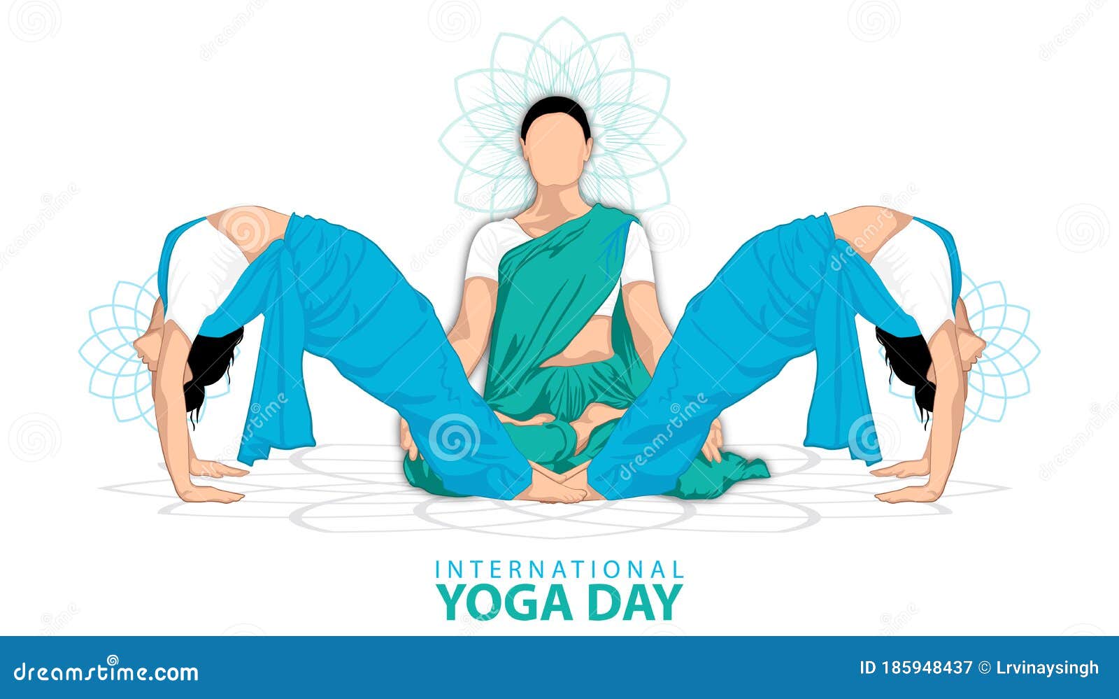 21 June-international Yoga Day,Indian Lady Body Posture in Sad Stock ...