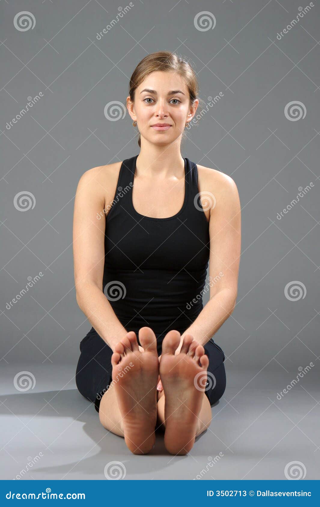 Yoga stock image. Image of girl, barefoot, anxiety, exercising - 3502713
