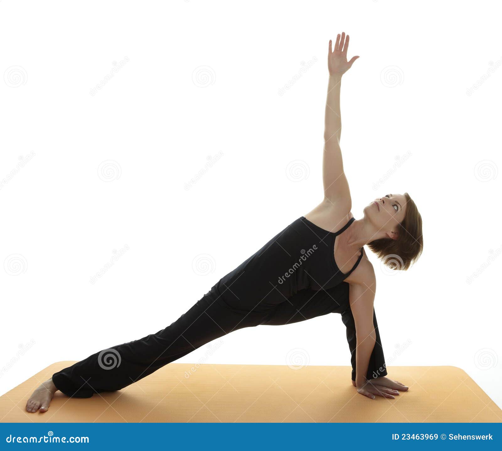 Yoga Asana stock image. Image of long, asana, orange - 23463969