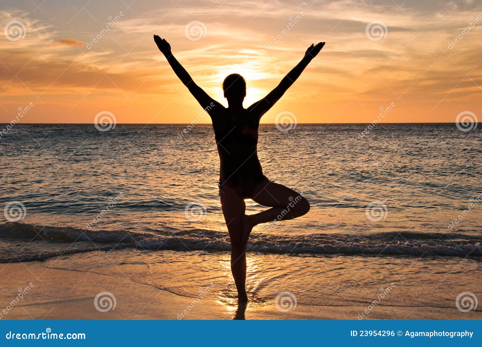 Yoga on beach stock photo. Image of spiritual, tree, symbol - 23954296