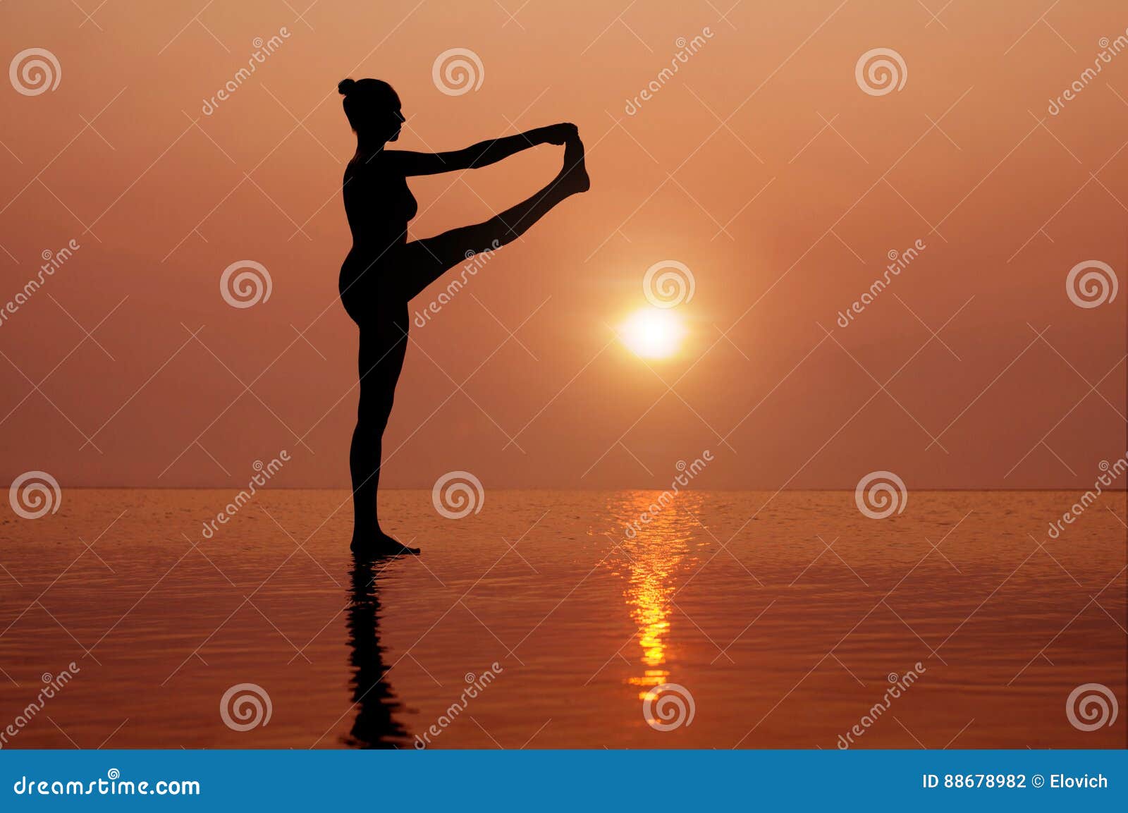 Yoga on the Beach at Sunset Stock Photo - Image of asanas, healthy ...