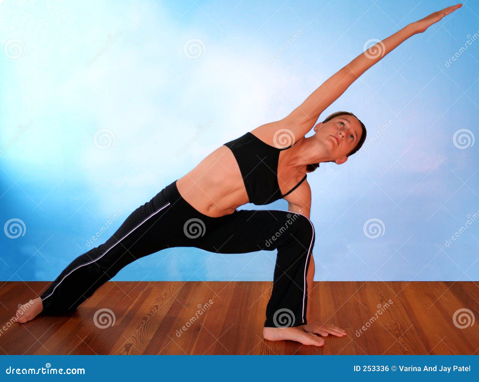 Yoga on Blue stock photo. Image of lifestyle, healthy, active - 253336