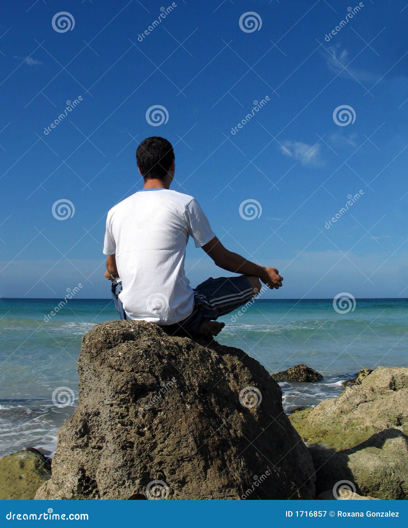 Yoga Boy - Beach Meditation Stock Image - Image of exhale, health: 1716857